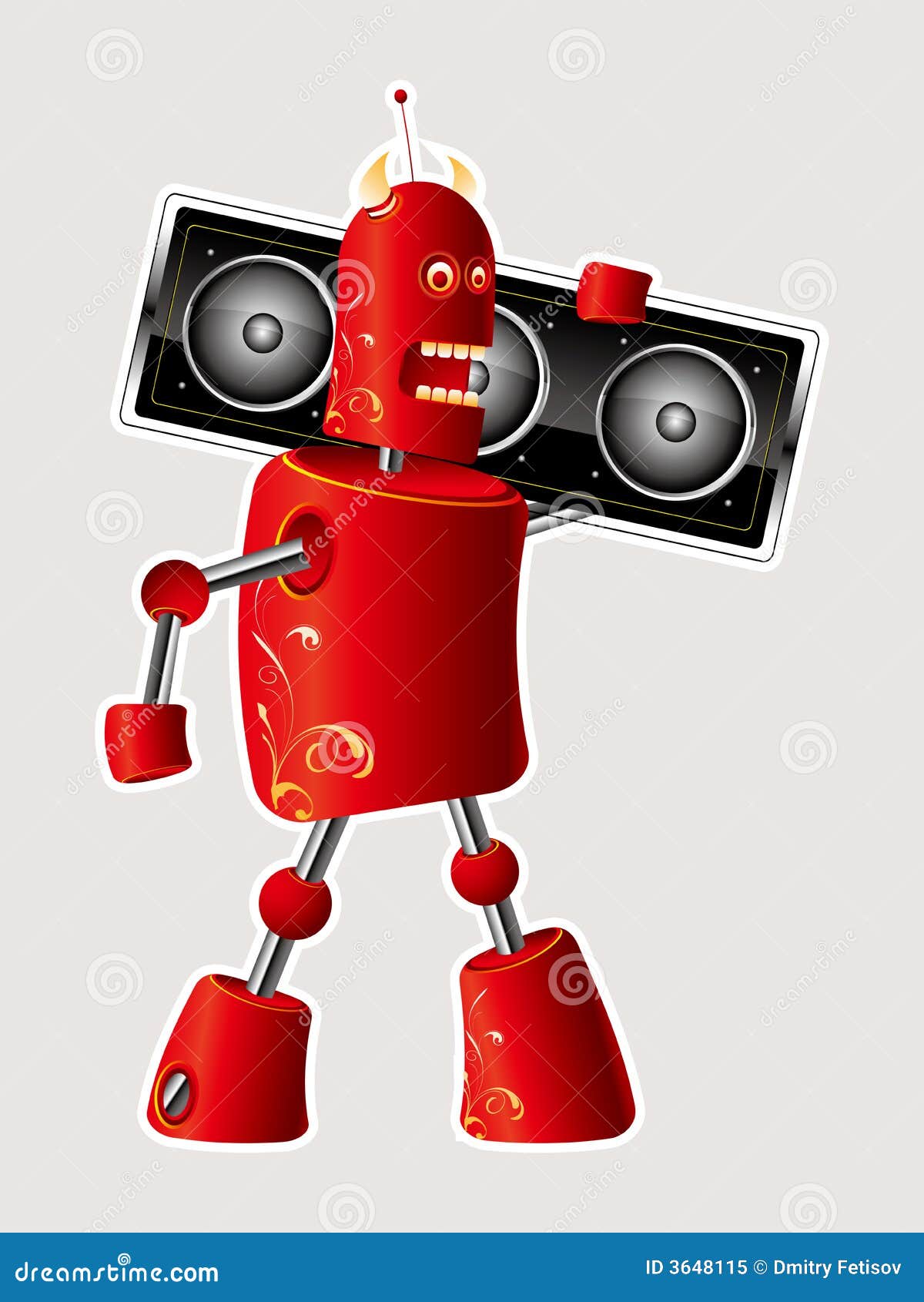 Sound devil stock vector. Illustration of activity, music - 3648115