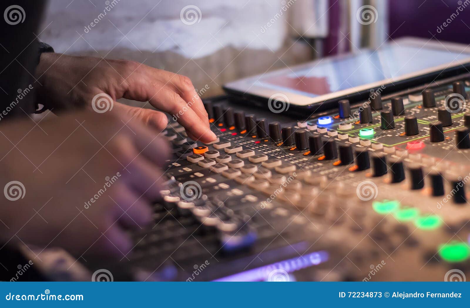 Sound Digital Mixer View at a Concert Stock Image - Image of technician ...