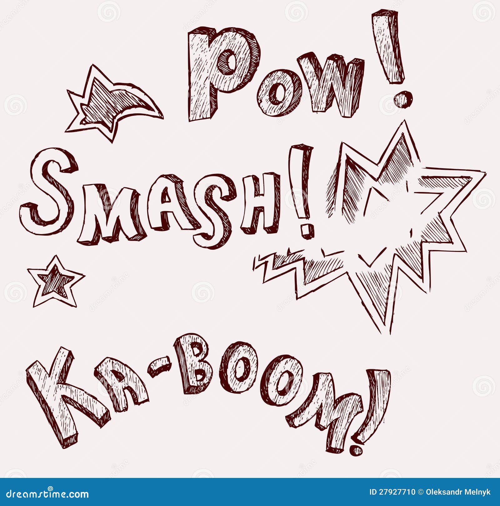 Sound Effects. Doodle Style Stock Vector - Illustration of retro ...