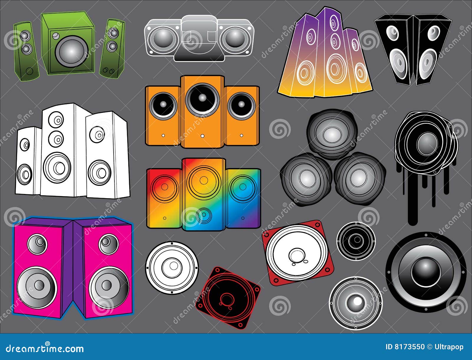Sound Elements #1: Speakers Stock Vector - Illustration of electric ...