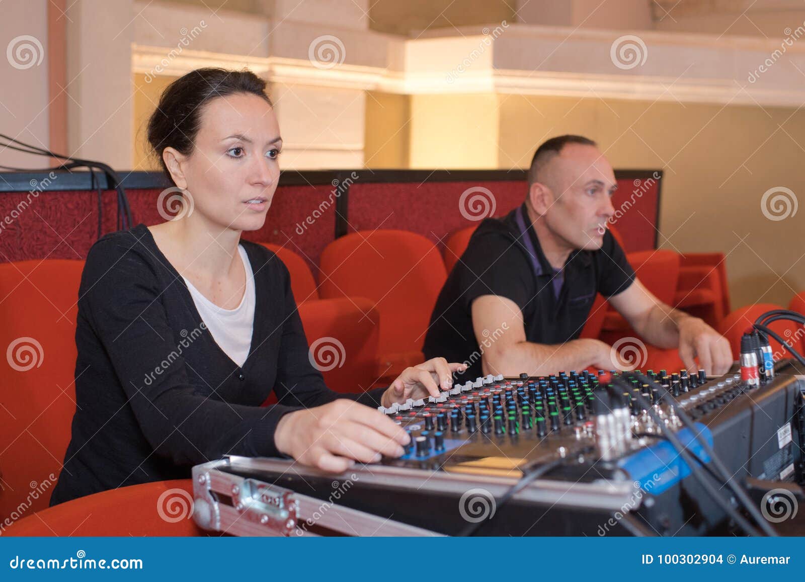 Sound Engineer at Studio Mixing Desk Stock Photo - Image of post ...