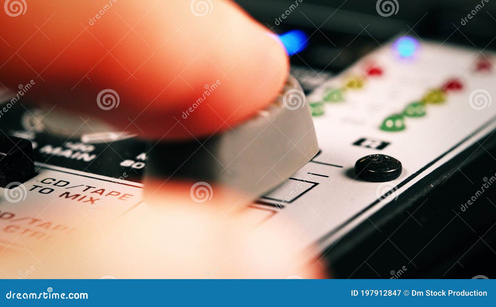 Sound Engineer Using Main Control Fader Stock Video - Video of ...