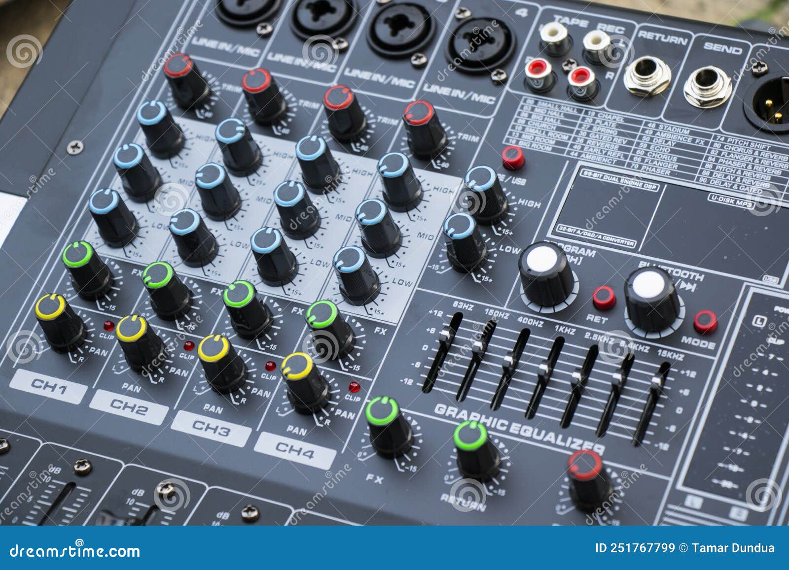 Sound Engineering Instrument, Soundboard Equalizer Stock Image - Image ...