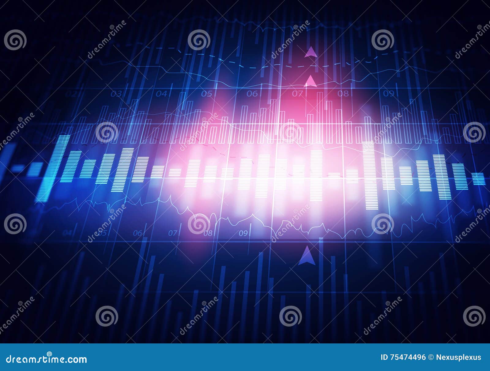 Sound Equalizer Background . Mixed Media Stock Photo - Image of ...