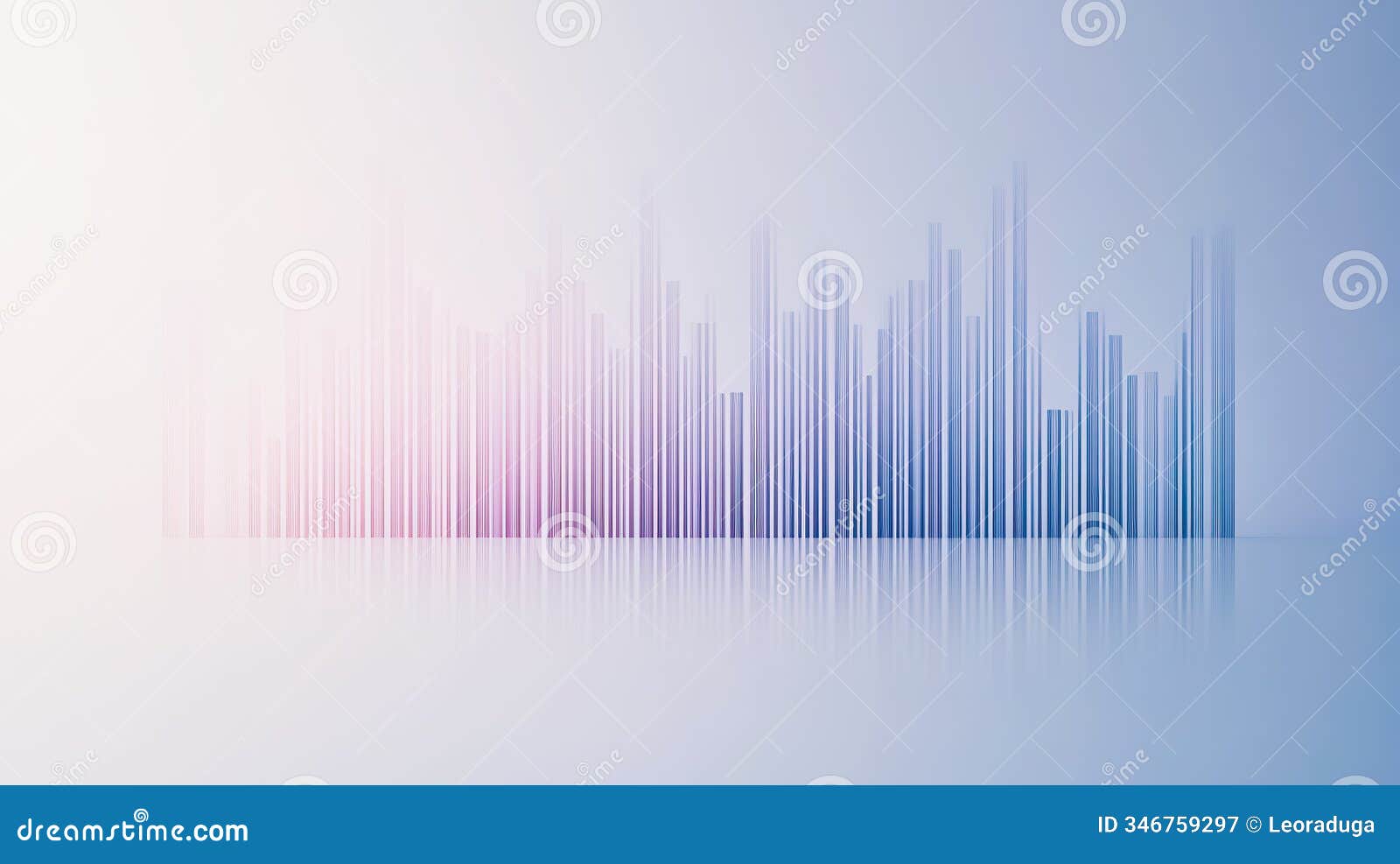 Sound Equalizer Graphic on a Light Gray Background with a Gradual Fade ...