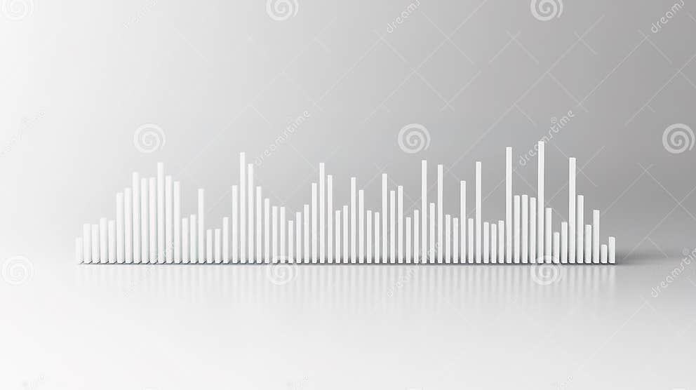 Sound Equalizer Graphic on a Light Gray Background with a Gradual Fade ...