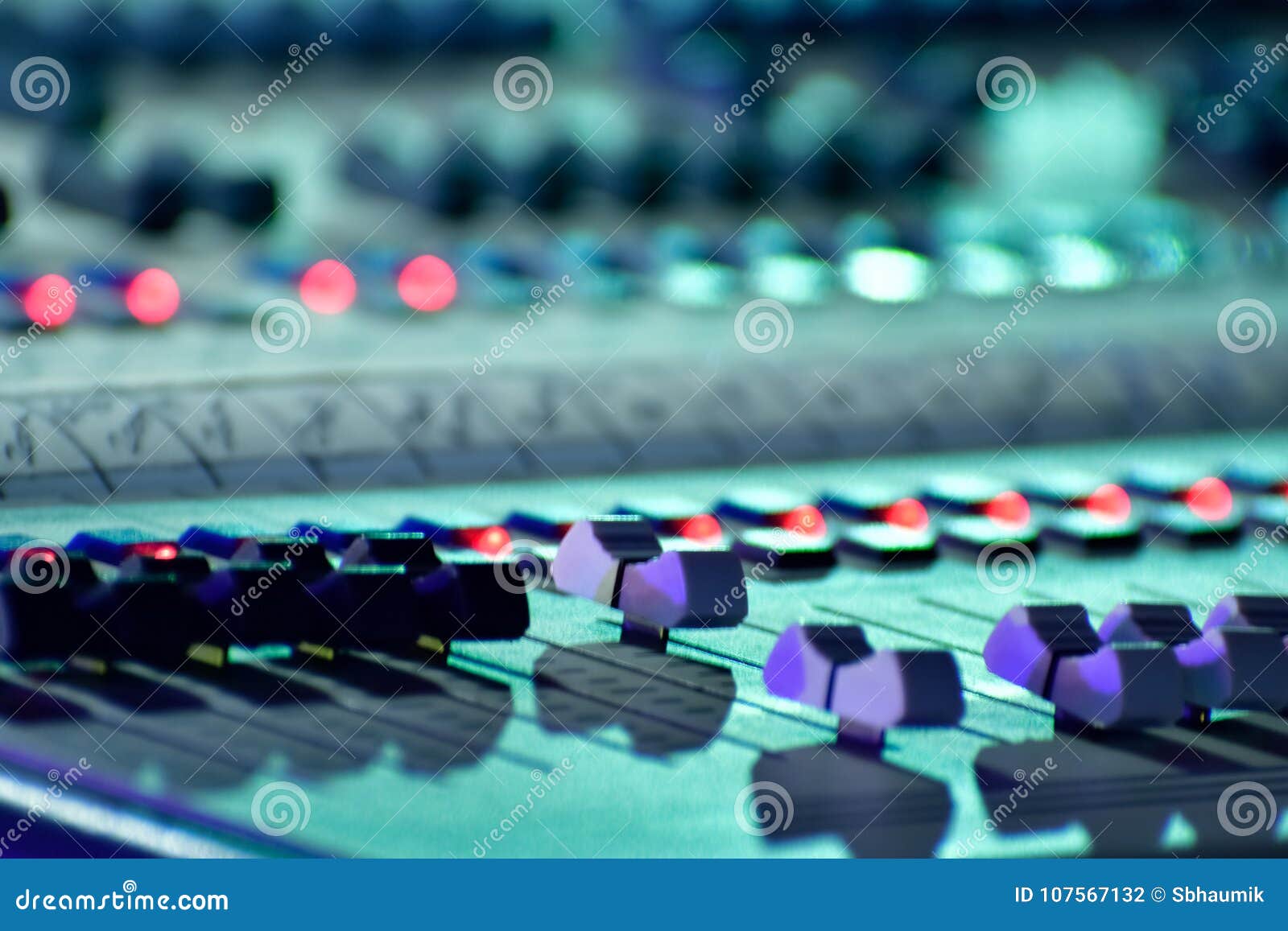 Sound equalizer in studio stock photo. Image of music - 107567132