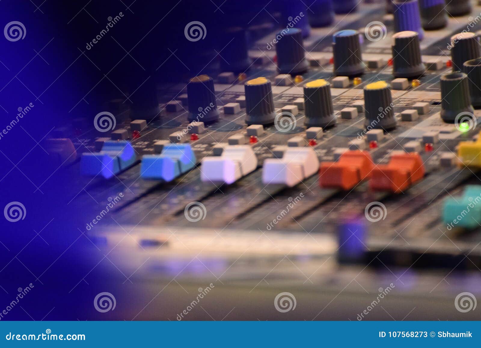 Sound equalizer in studio stock image. Image of people - 107568273