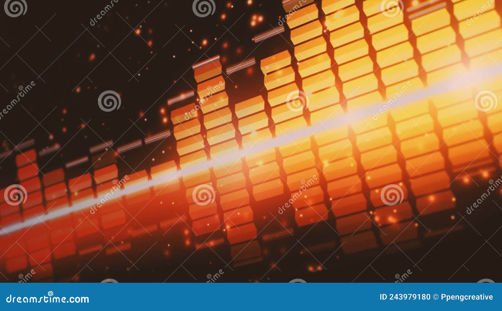 Sound Equalizer. Wave Pattern of Music Sounds Element on Monitor Screen ...