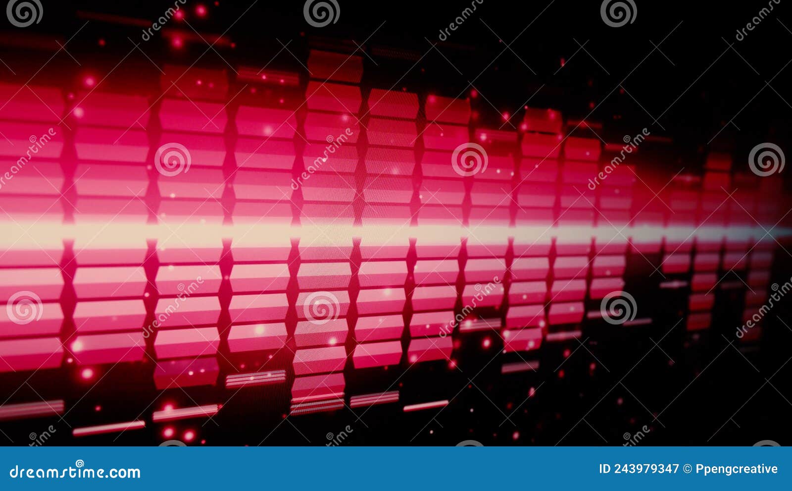 Sound Equalizer. Wave Pattern of Music Sounds Element on Monitor Screen ...