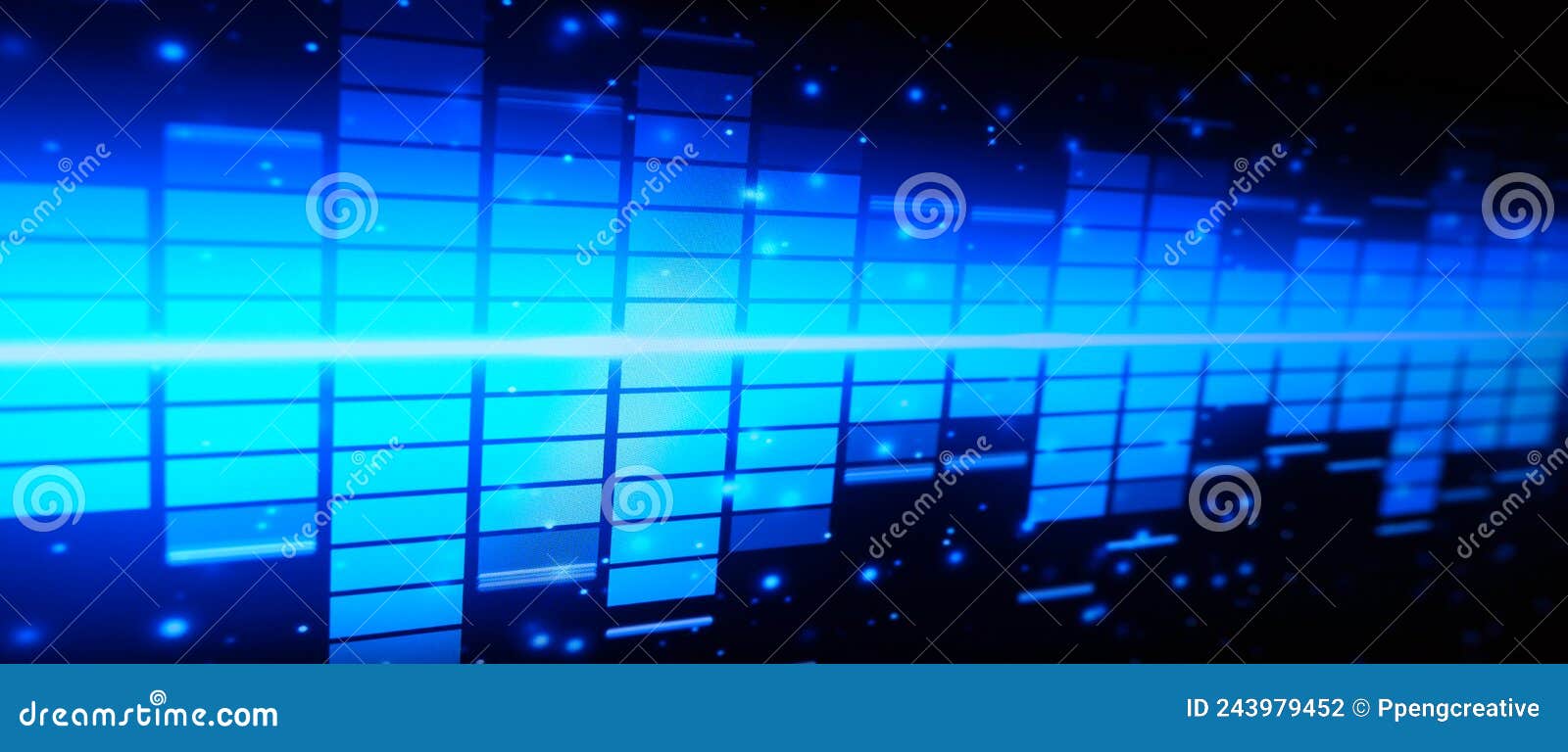 Sound Equalizer. Wave Pattern of Music Sounds Element on Monitor Screen ...