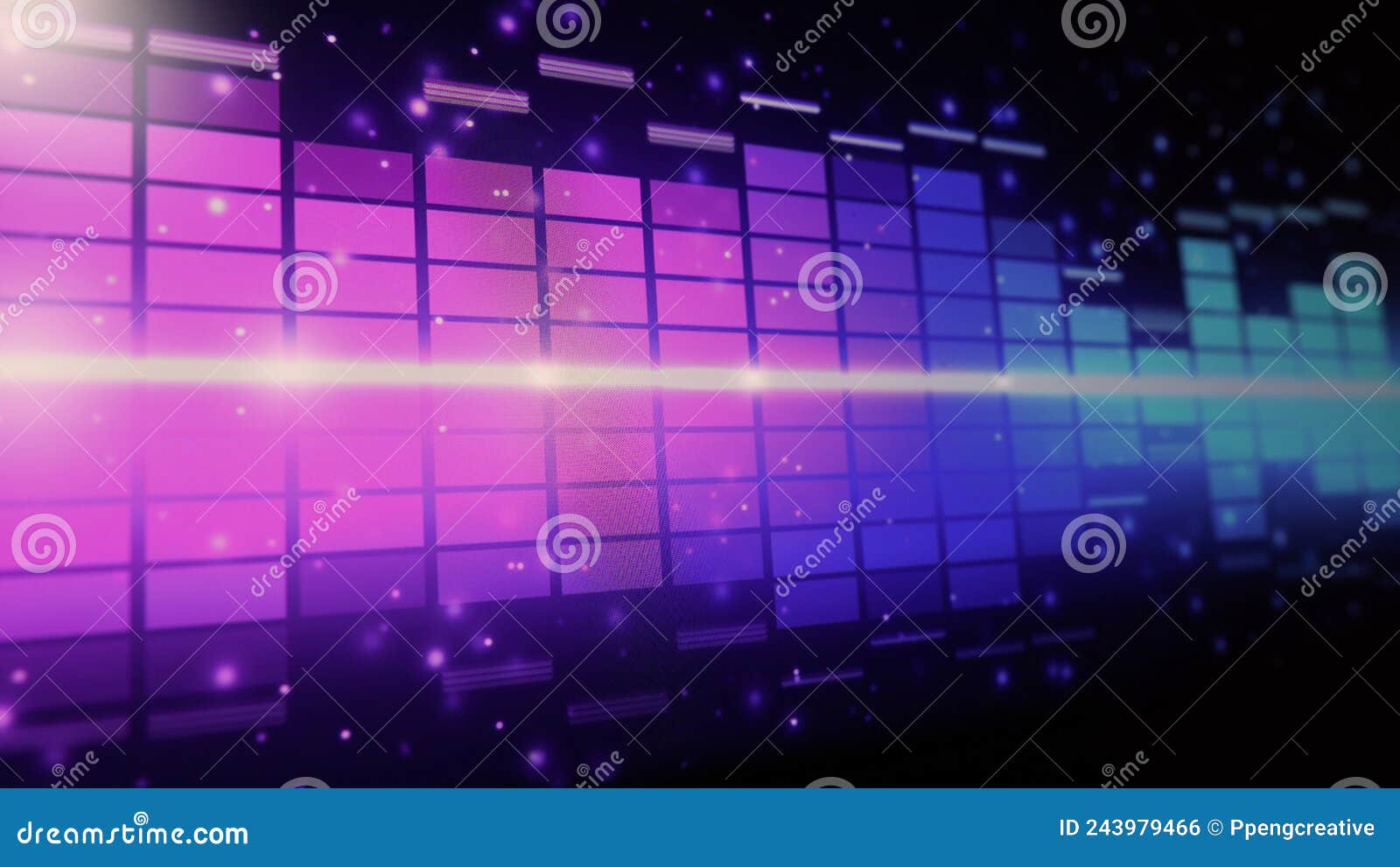 Sound Equalizer. Wave Pattern of Music Sounds Element on Monitor Screen ...