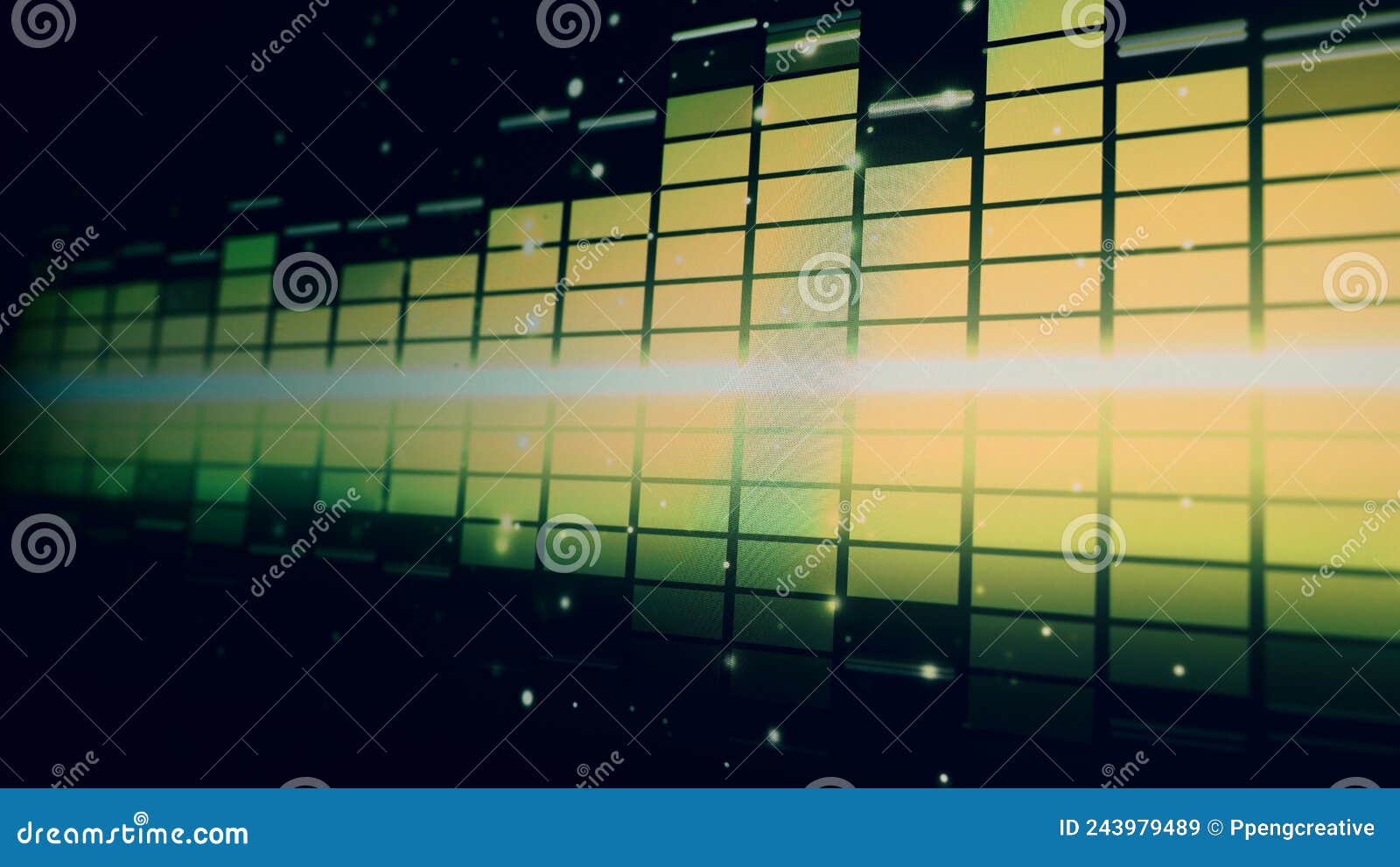 Sound Equalizer. Wave Pattern of Music Sounds Element on Monitor Screen ...