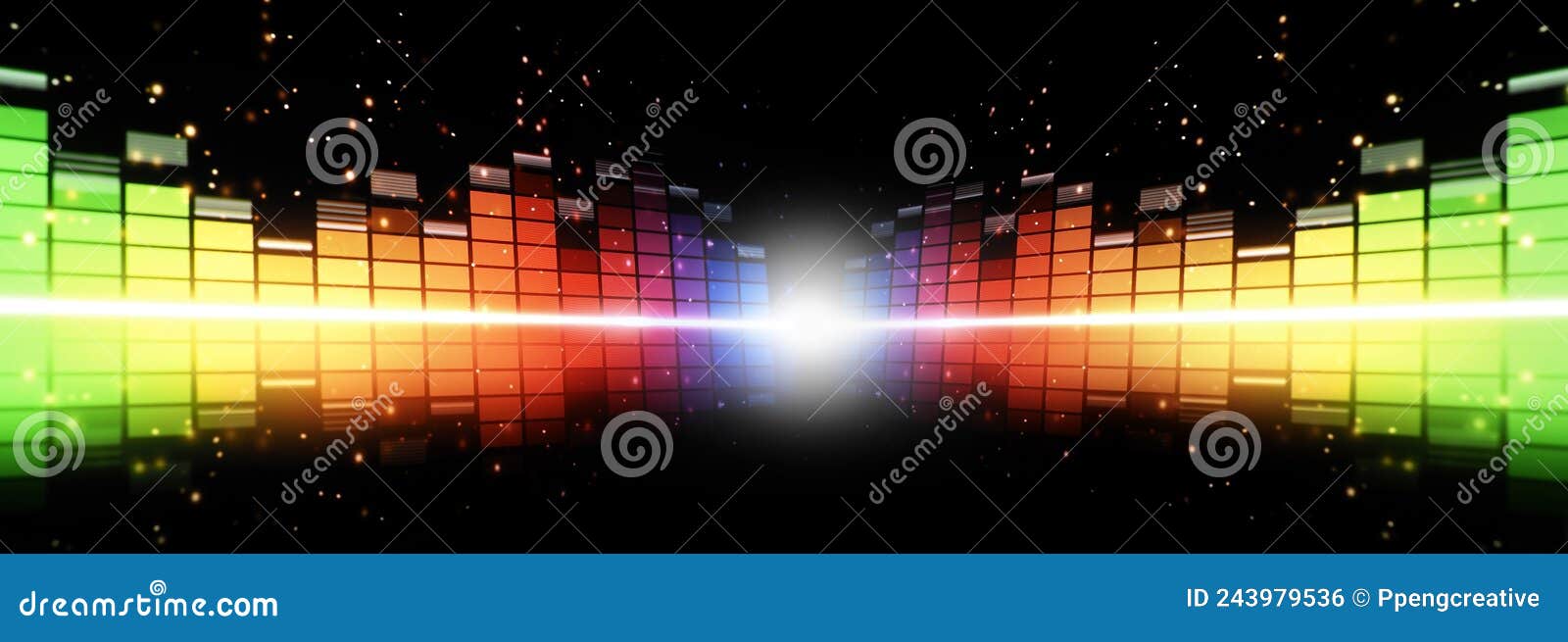 Sound Equalizer. Wave Pattern of Music Sounds Element on Monitor Screen ...