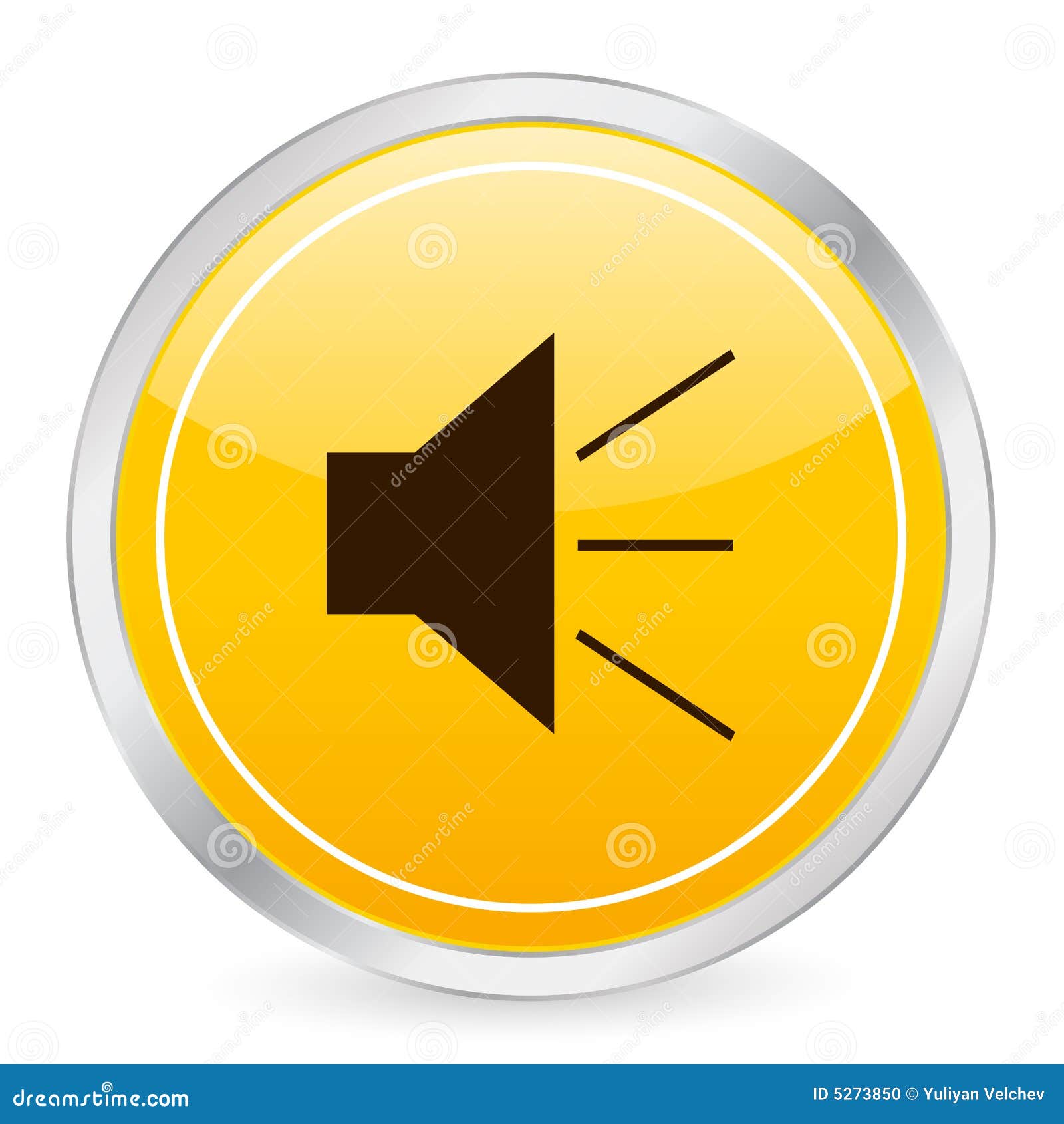 Sound Face Yellow Circle Icon Stock Vector - Illustration of circle ...