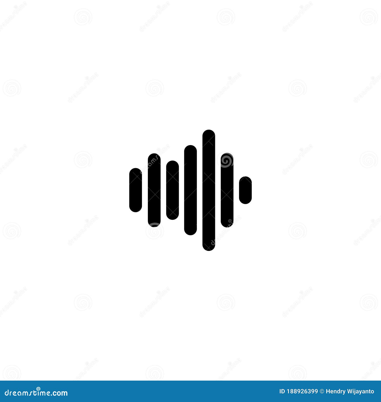 Sound Frequency Waves Analog Curved Signal Symbols Audio Track Music Equalizer Forms