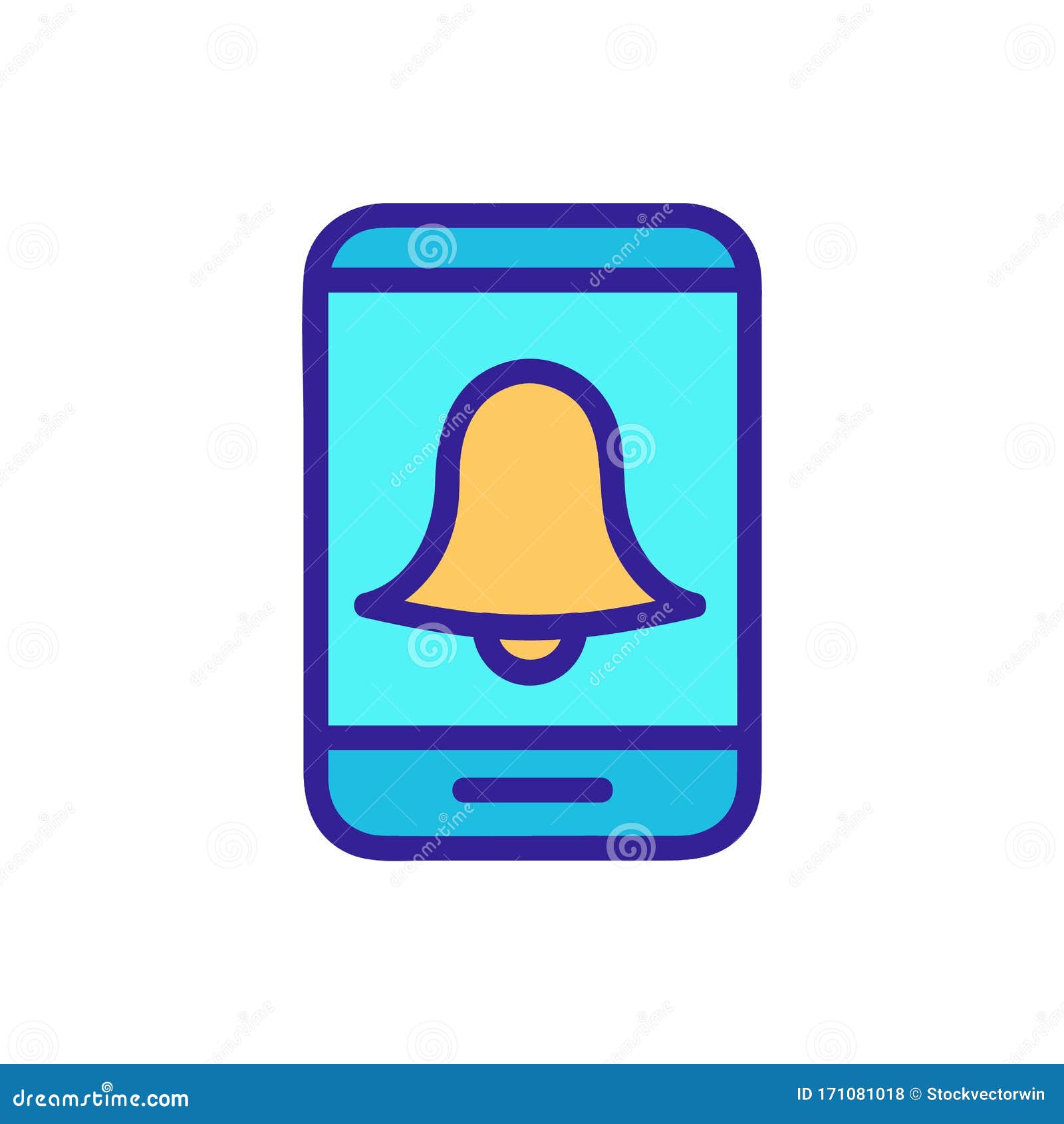 Sound Function in the Phone Icon Vector. Isolated Contour Symbol ...