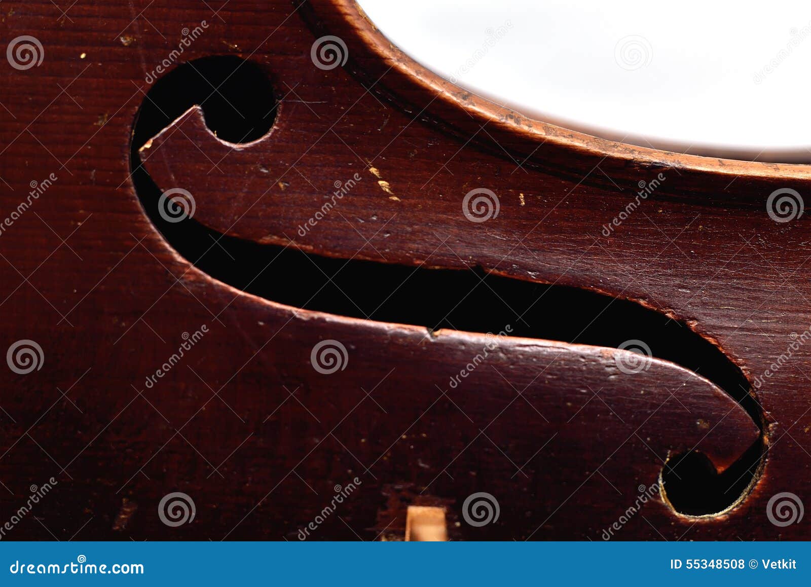 Sound Hole in Antique Violin Stock Photo - Image of close ...