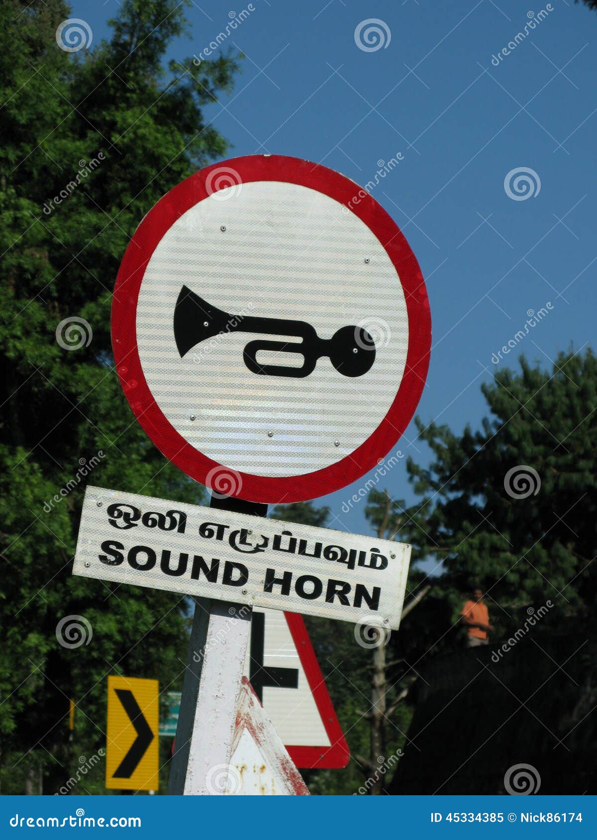 Sound Horn Sign stock image. Image of toot, beep, warn - 45334385
