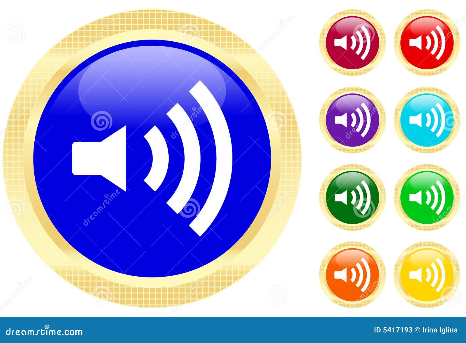 Sound icon stock vector. Illustration of color, bright - 5417193