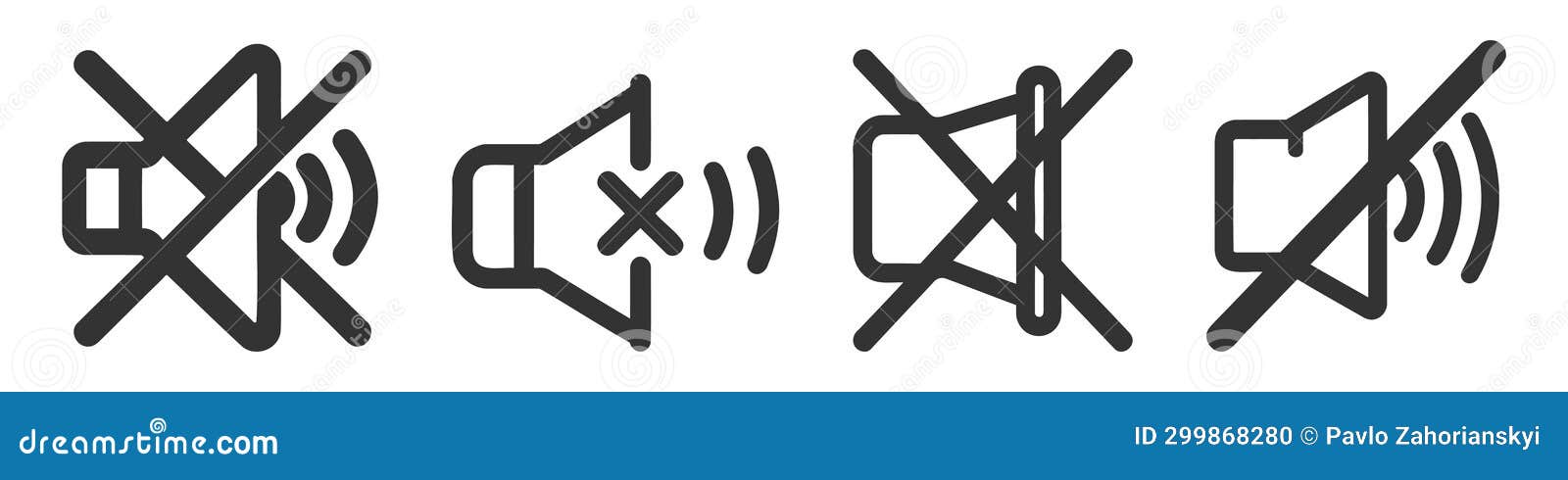 Sound Icon - Sound Off Icon Set, Pack, Collection. Vector Design Flat ...