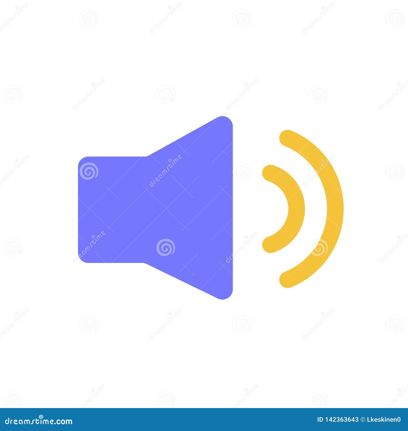 Sound on icon stock vector. Illustration of radio, symbol - 142363643