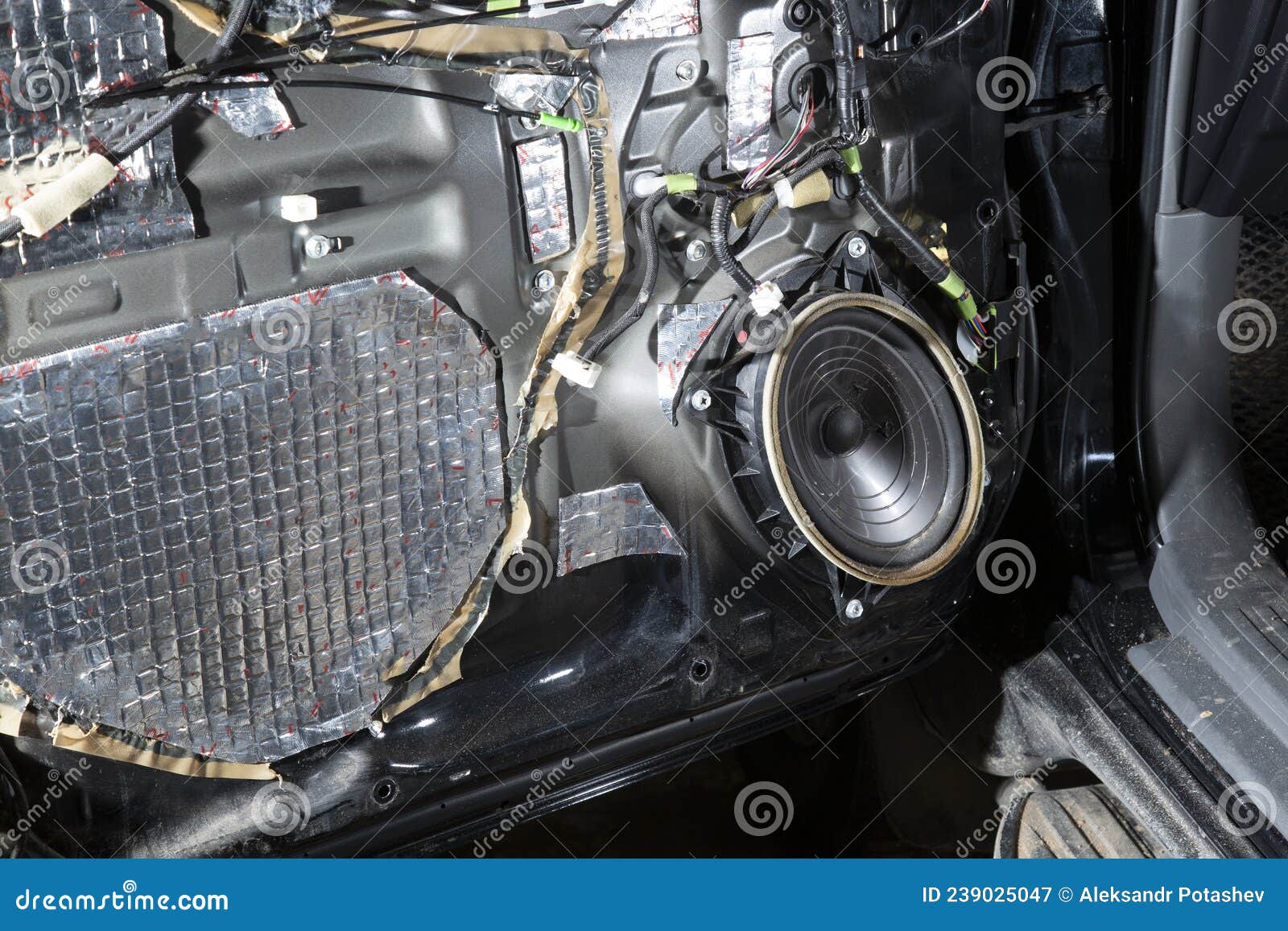 Sound Insulation of the Car. Installation of Sound Insulation Material ...