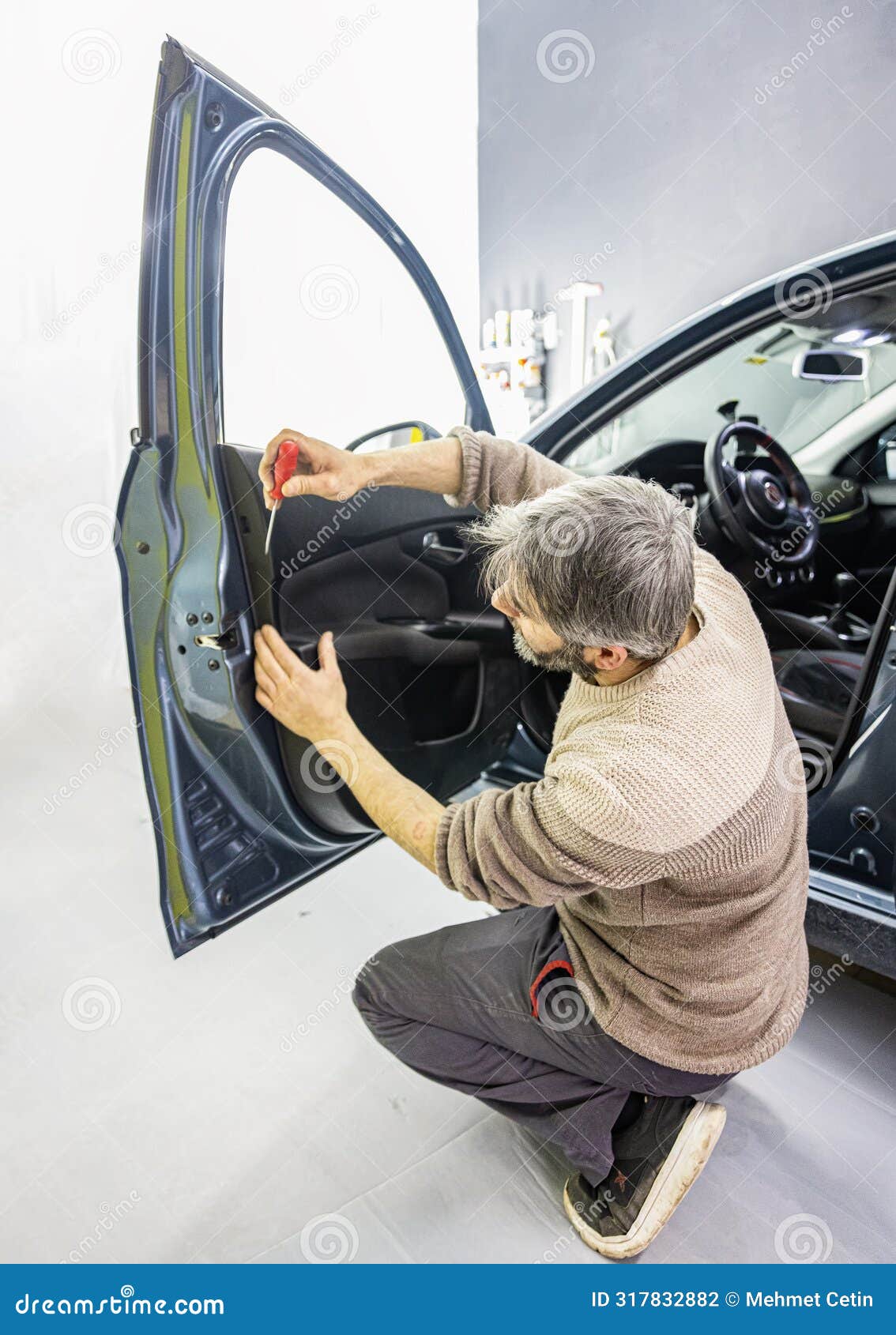 Sound Insulation of the Car. Installation of Sound Insulation Material ...