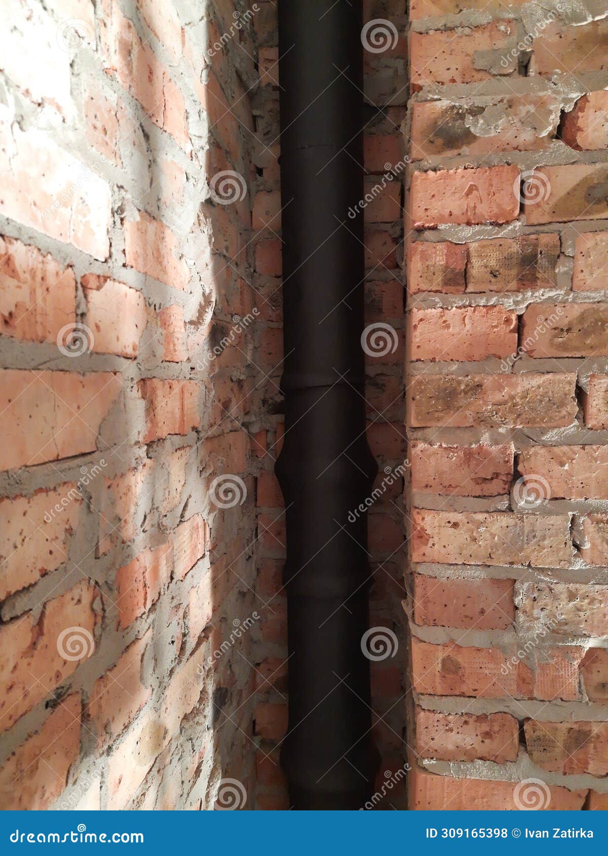 Sound Insulation of a Vertical Sewer Pipeline. Stock Photo - Image of ...
