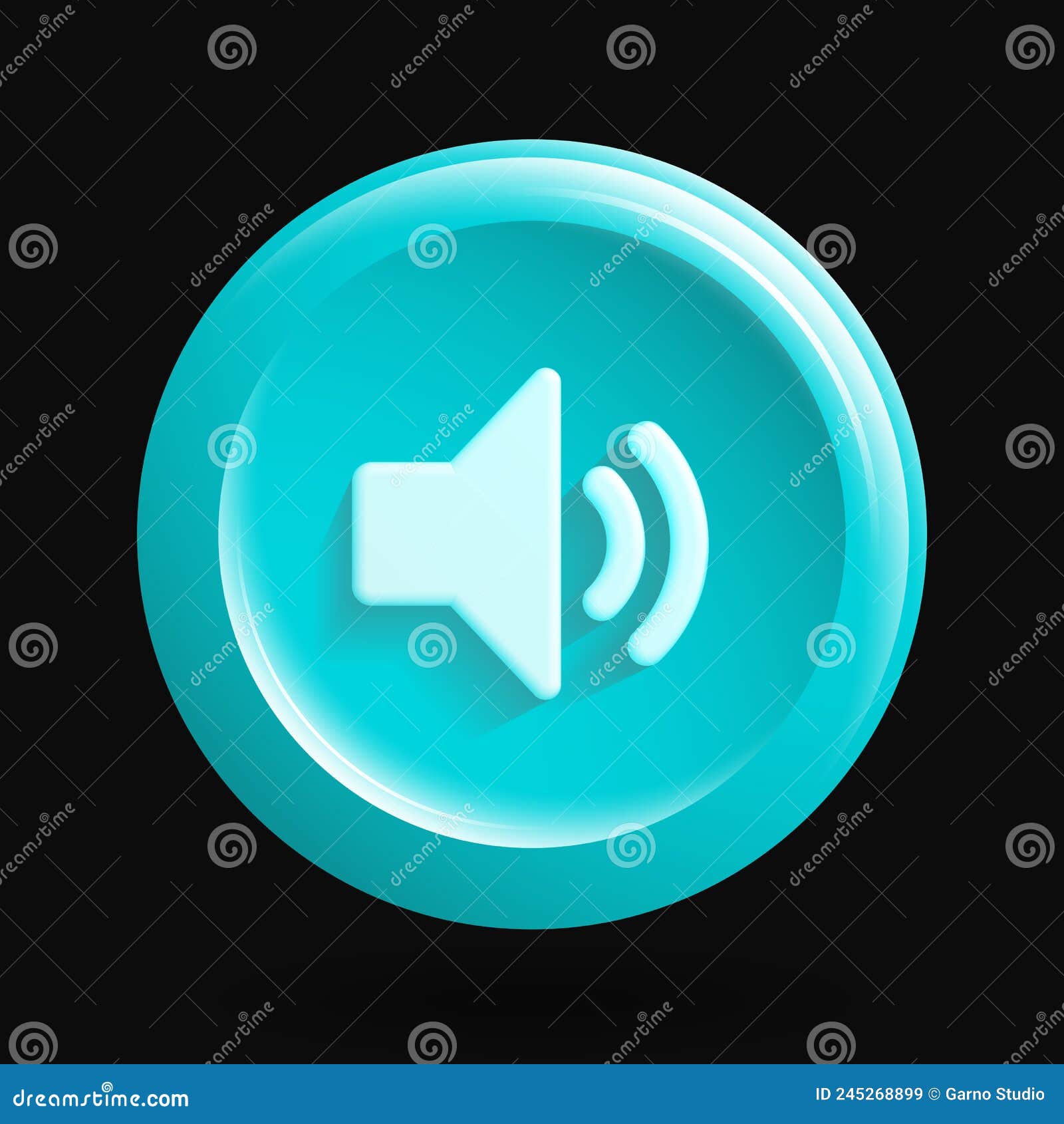 Sound on Isolated Round Icon Stock Vector - Illustration of mute ...