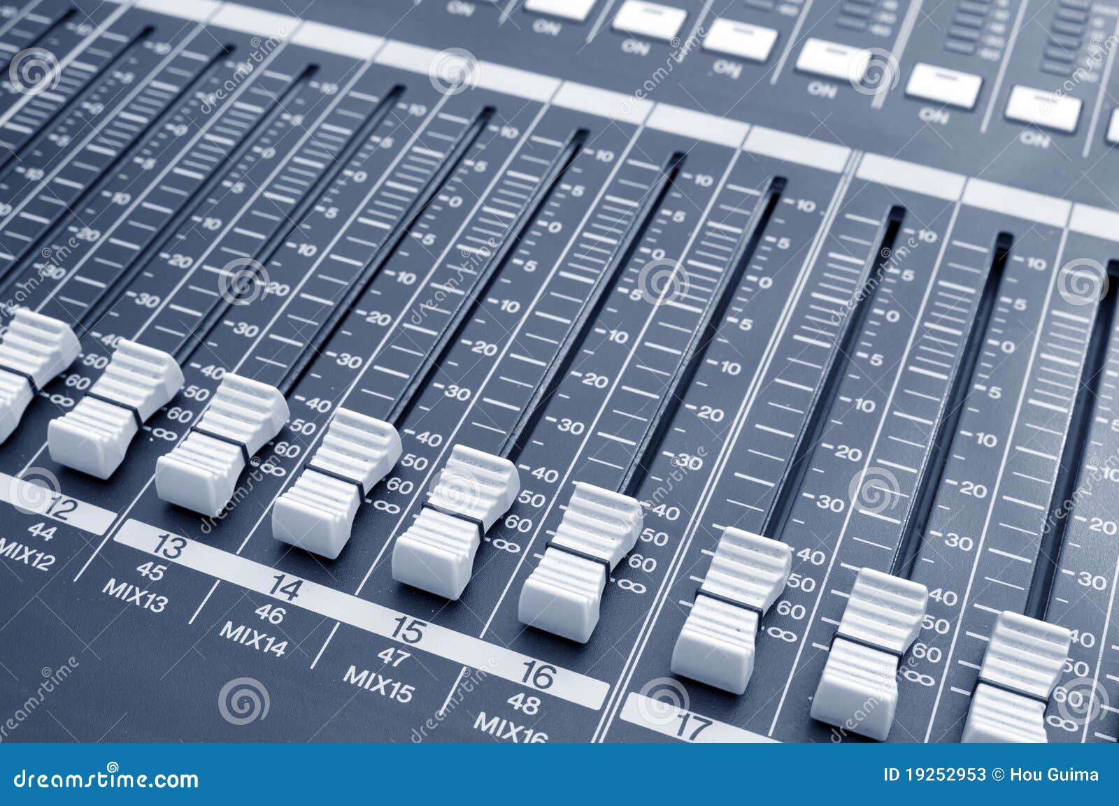 Sound knobs stock image. Image of director, music, bass - 19252953