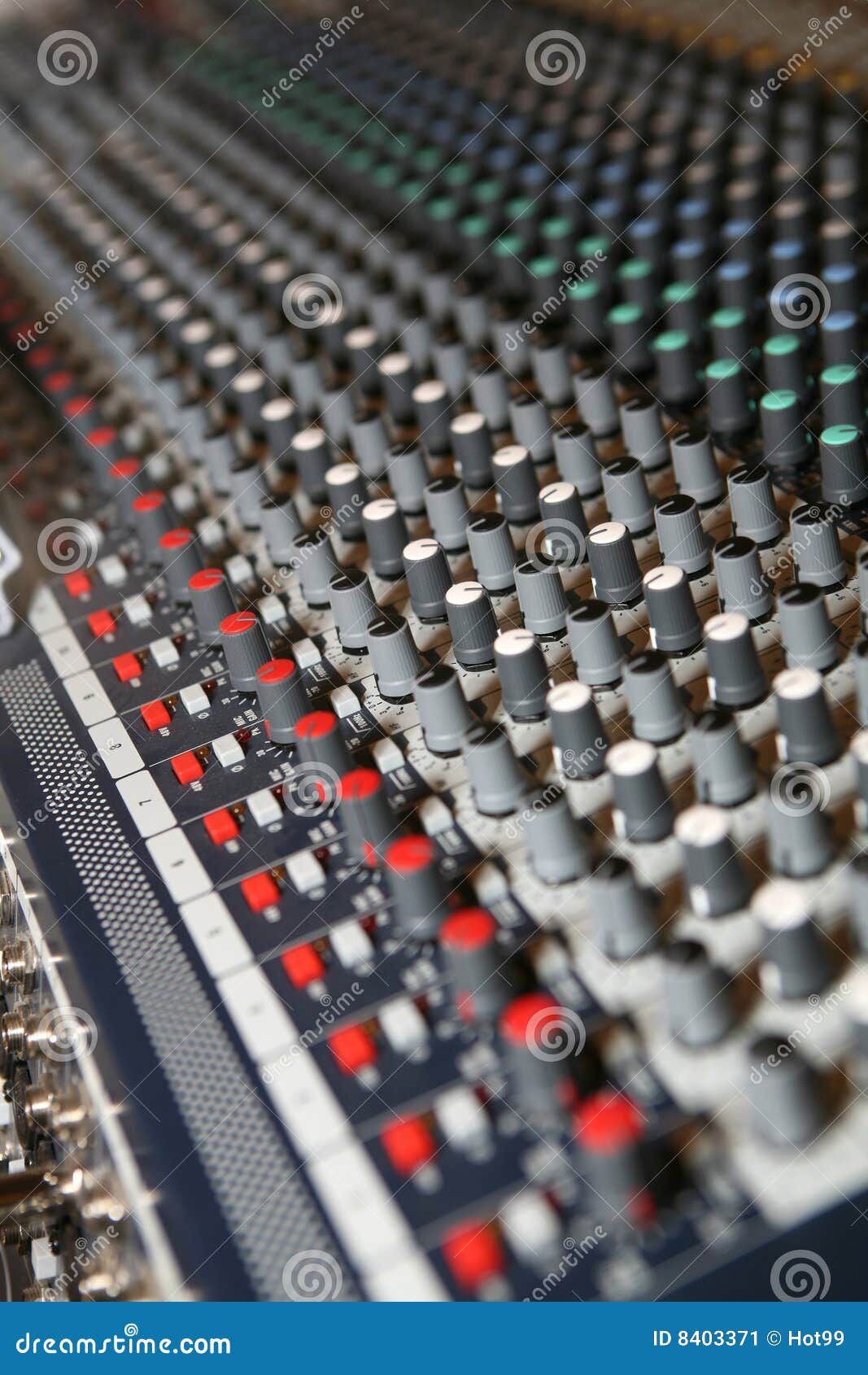 Sound knobs stock image. Image of desk, beat, black, board - 8403371