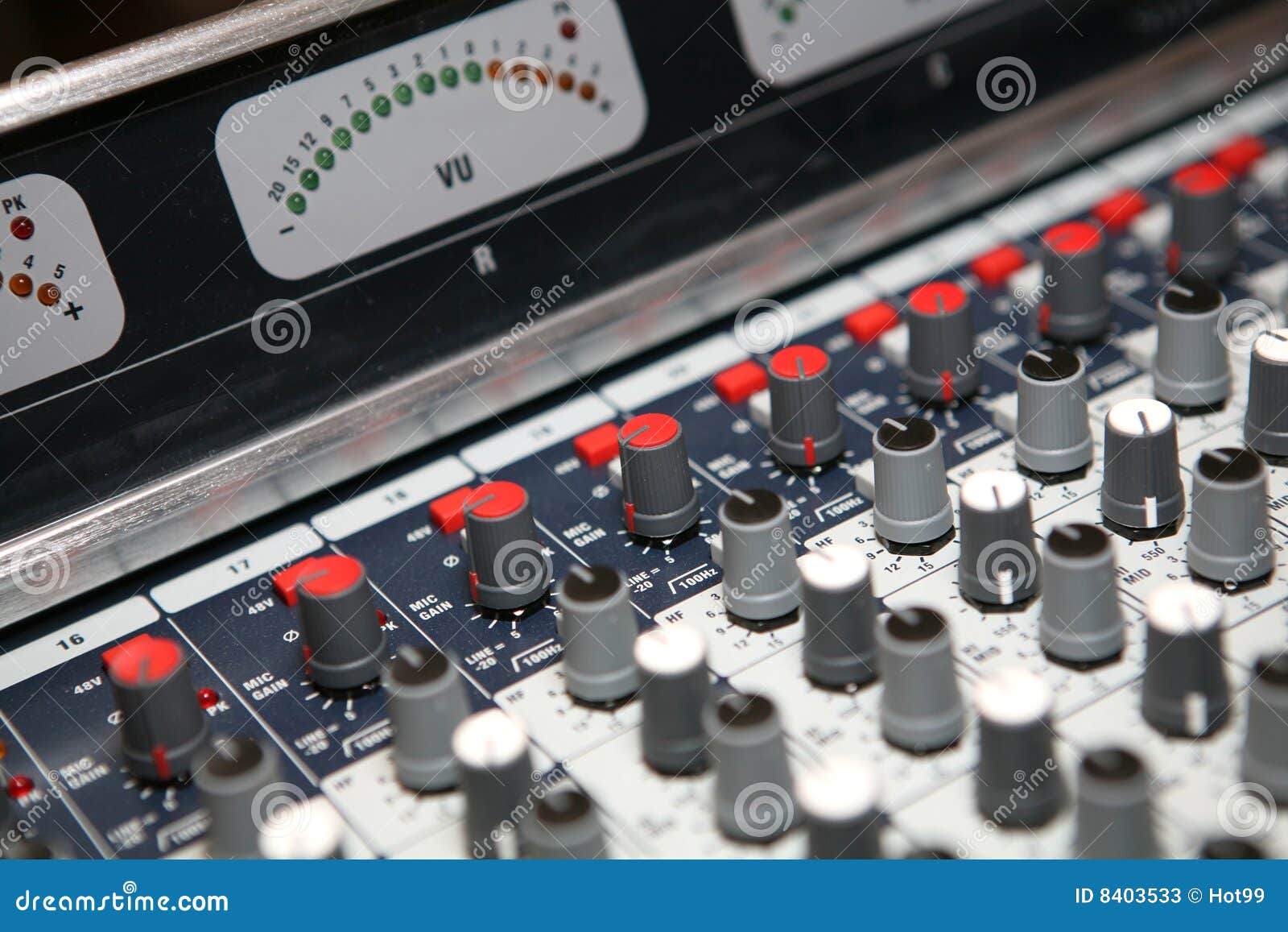 Sound knobs with meter stock image. Image of knobs, analog - 8403533