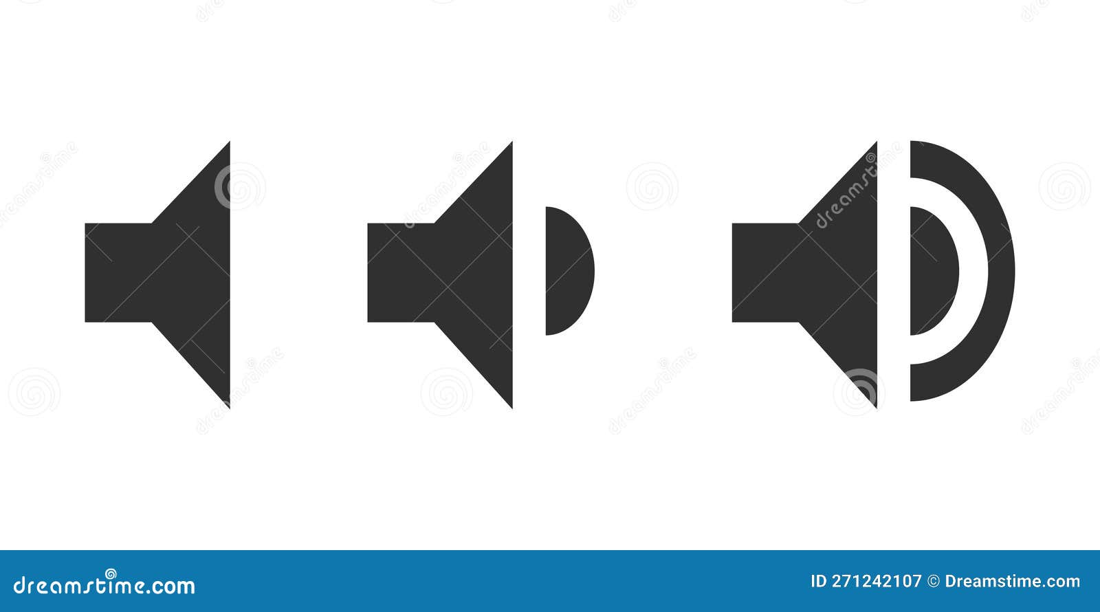 Sound Level Icons Set Simple Design Stock Illustration - Illustration ...