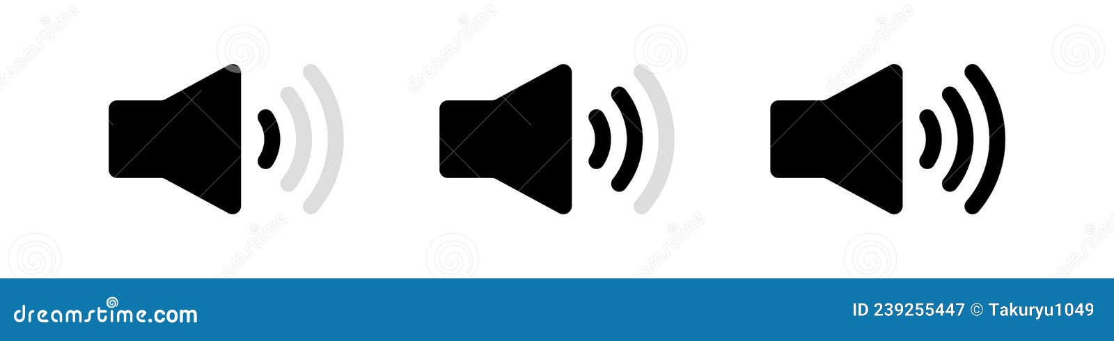 Sound Level. Volume Level Icon Set. Stock Vector - Illustration of ...