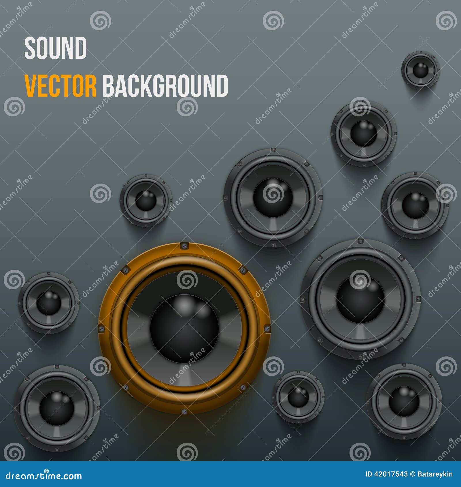 Sound Load Speakers on Dark Background. Stock Vector - Illustration of ...