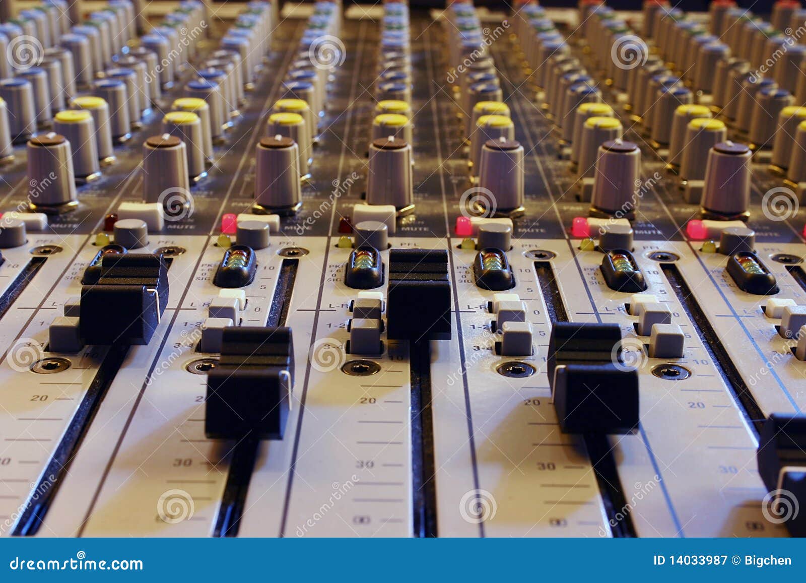 Sound mixer stock image. Image of instrument, board, production - 14033987