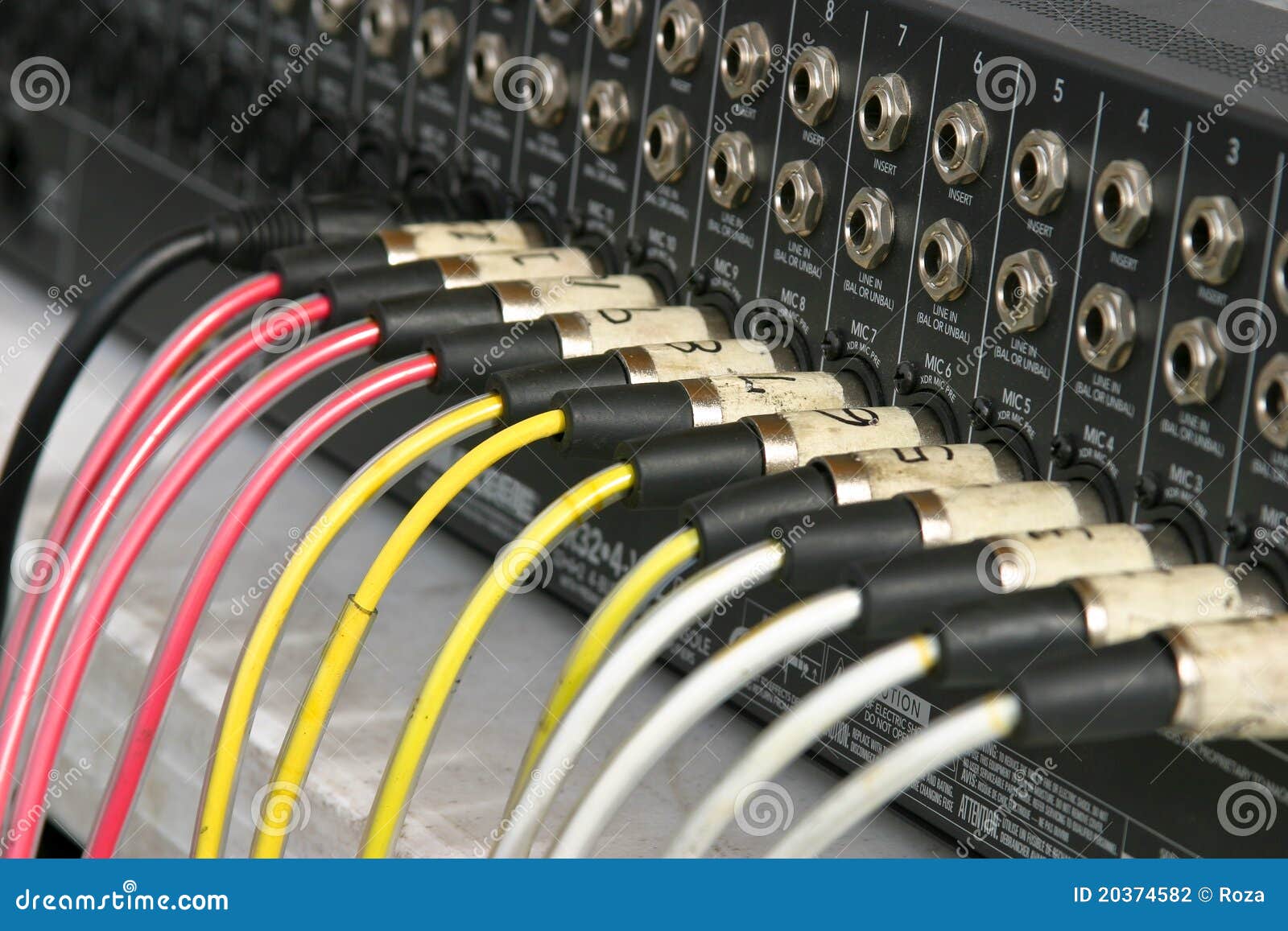 Sound mixer stock photo. Image of cables, transmit, connectors - 20374582