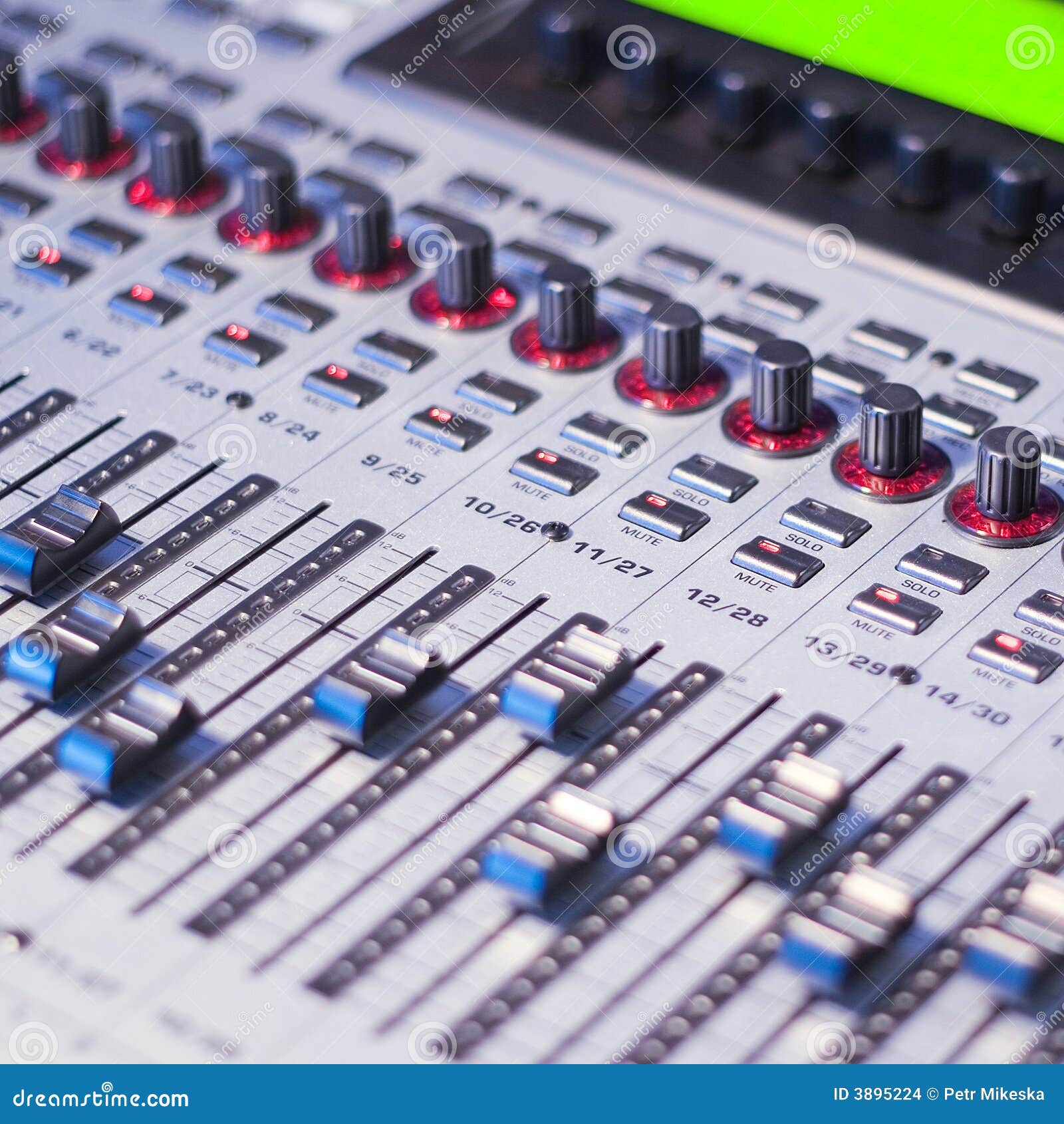 Sound mixer stock photo. Image of macro, multiple, line - 3895224