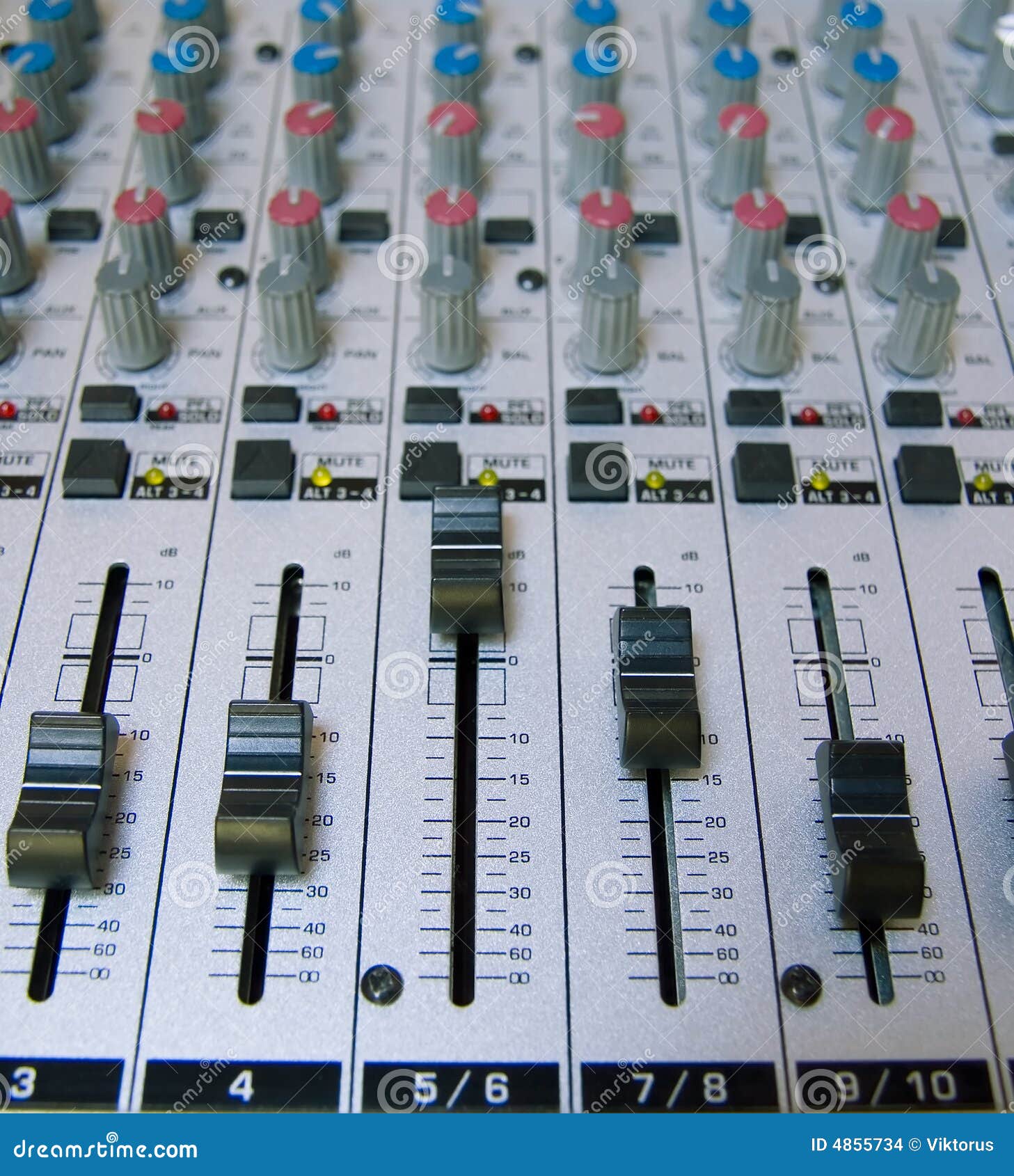 Sound Mixer stock photo. Image of channels, track, controls - 4855734