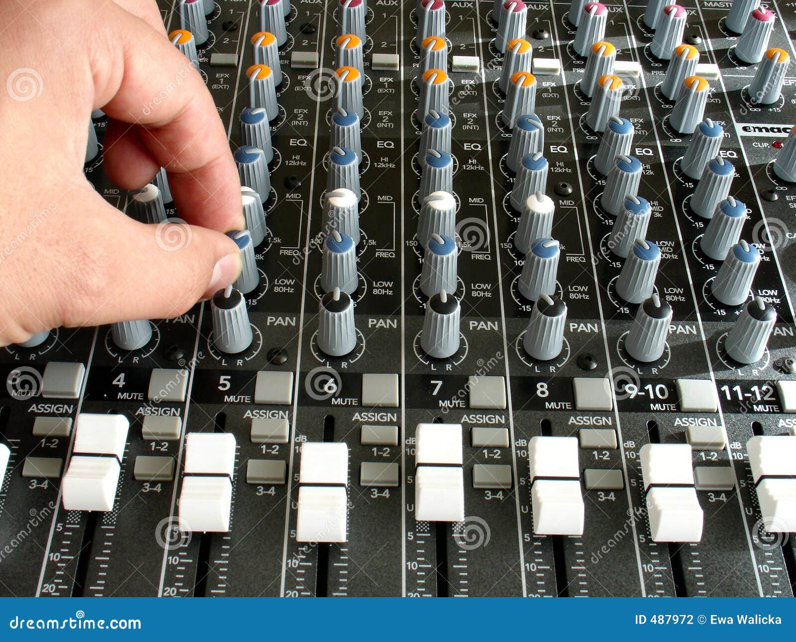 Sound mixer stock photo. Image of frequency, knobs, instument - 487972
