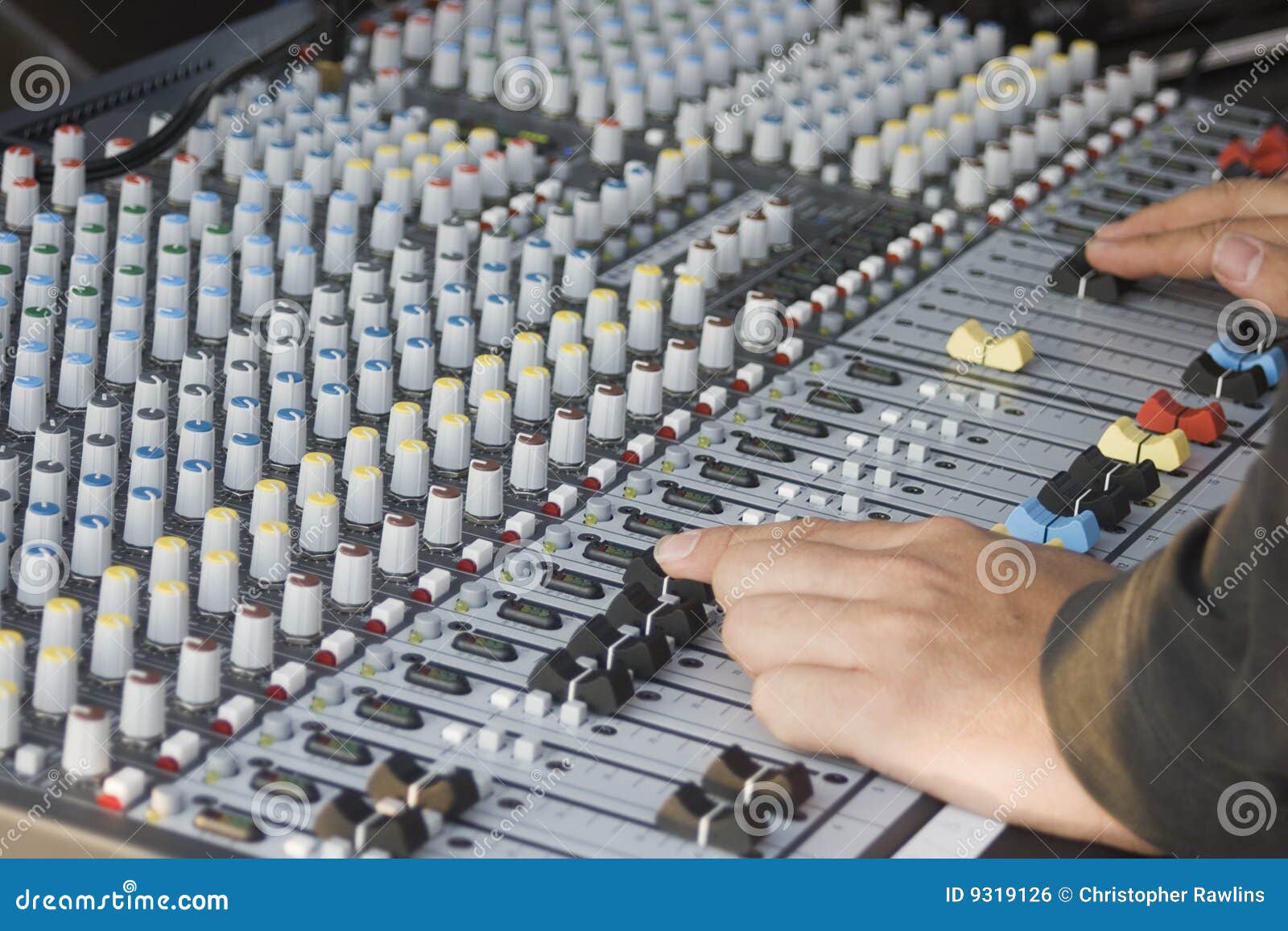Sound mixer stock photo. Image of mixing, dials, effect - 9319126