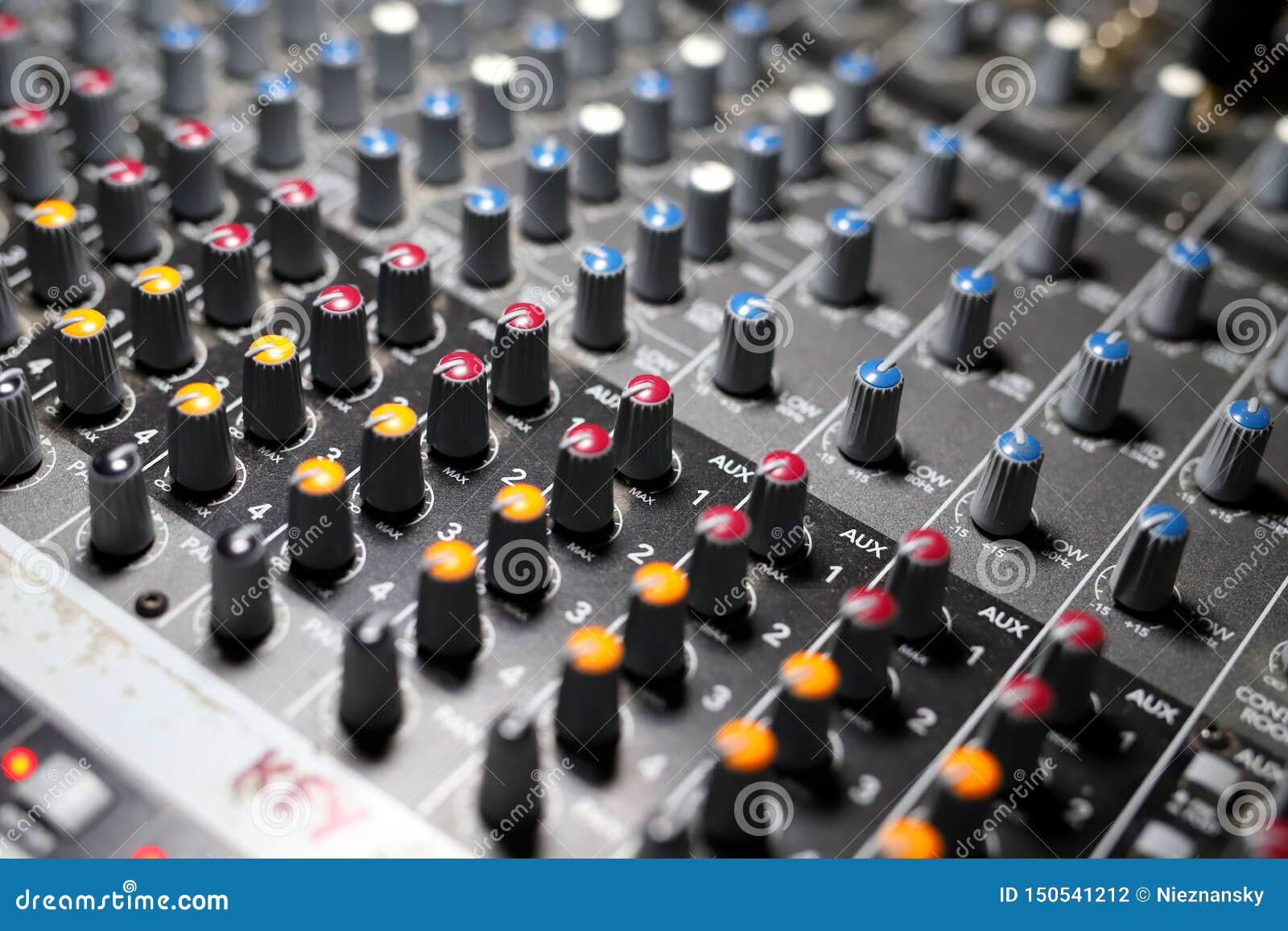 Sound Mixer, Audio Mixing Console Stock Photo - Image of equalizer ...