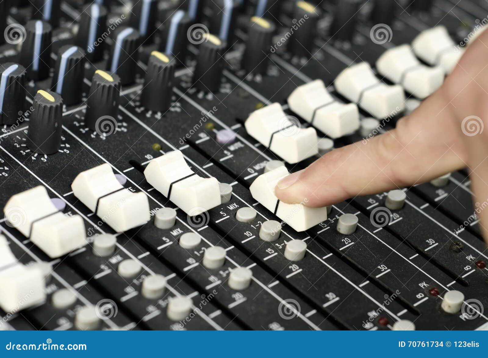 Sound Mixer stock photo. Image of electronics, channel - 70761734