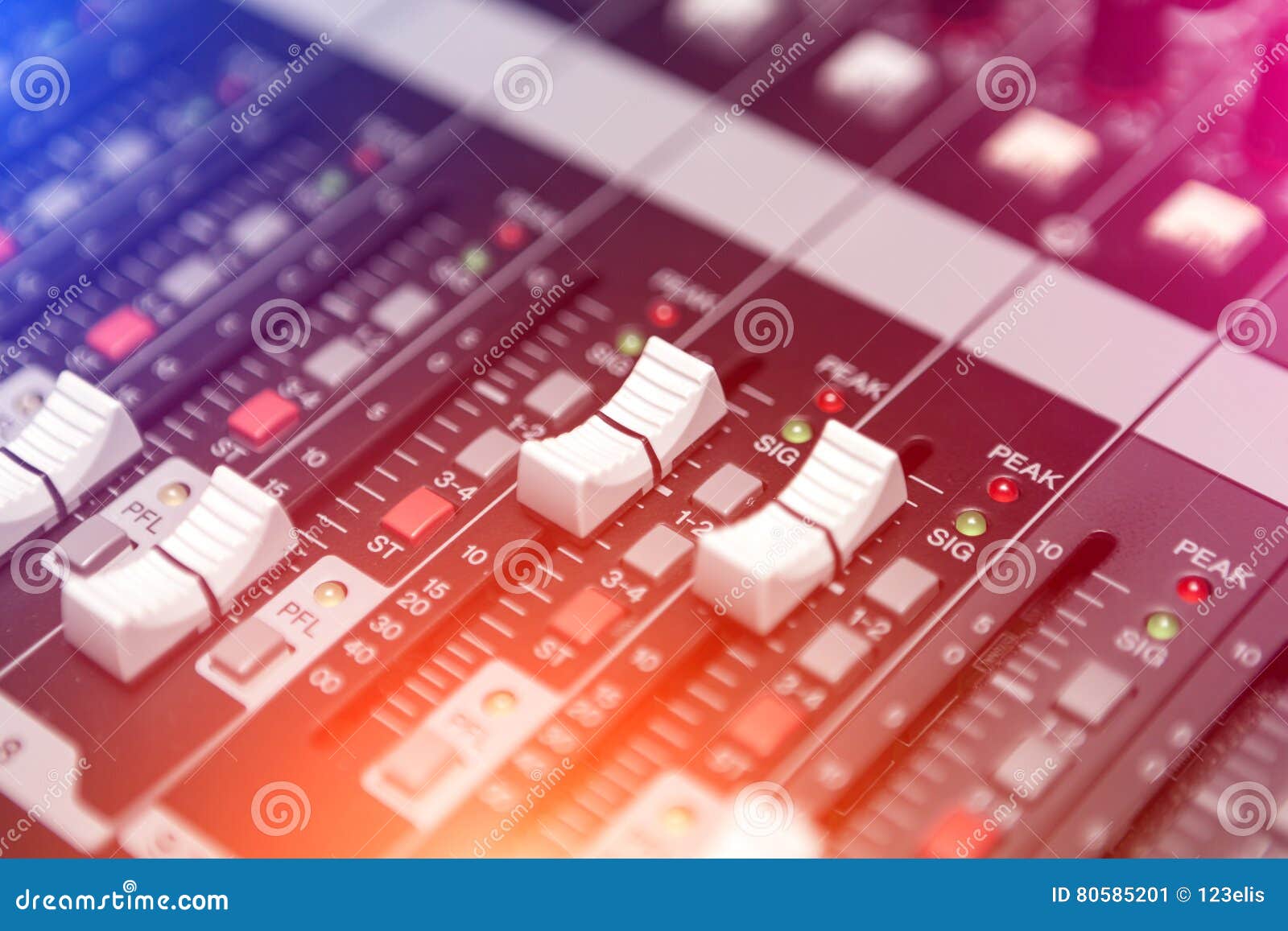 Sound Mixer stock image. Image of board, soundboard, digital - 80585201