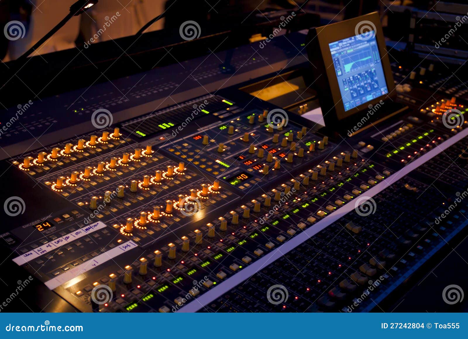 Sound mixer in concert stock photo. Image of audio, music - 27242804