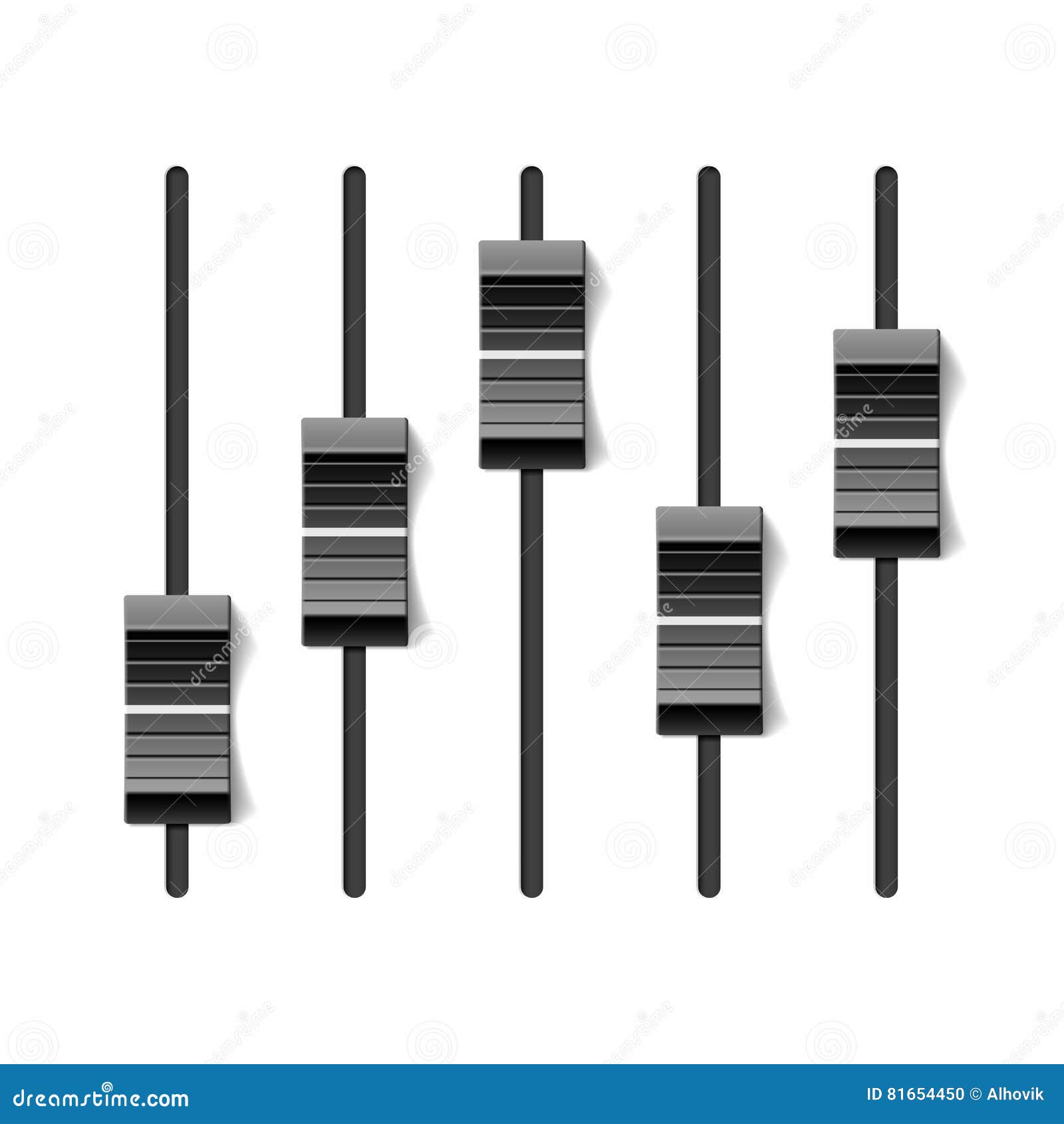 Sound Mixer And Turntables Cartoon Illustration. Vector Graphic ...