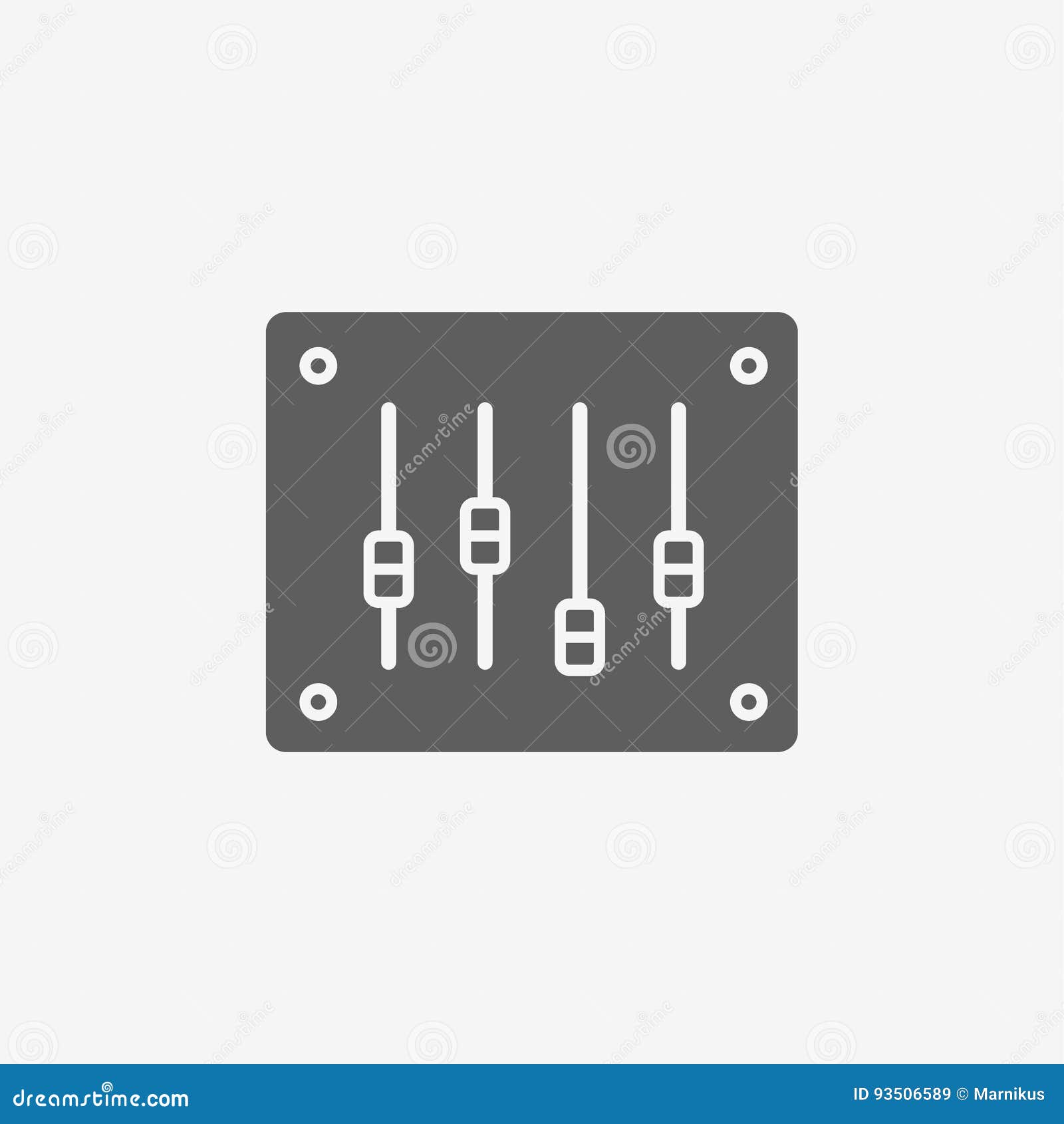 Sound Mixer Console stock vector. Illustration of level - 93506589