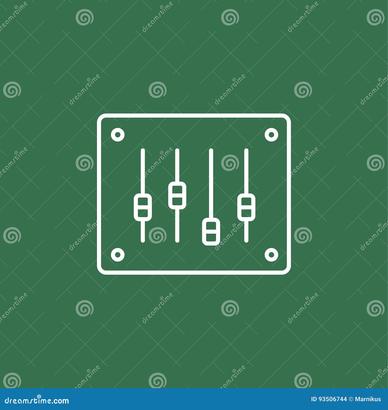 Sound Mixer Console stock vector. Illustration of balance - 93506744