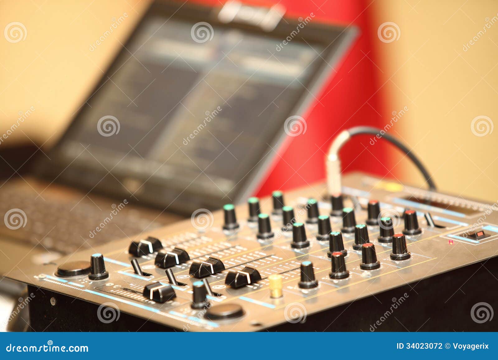 Sound Mixer Control Panel Audio Mixing Console Stock Photo - Image of ...